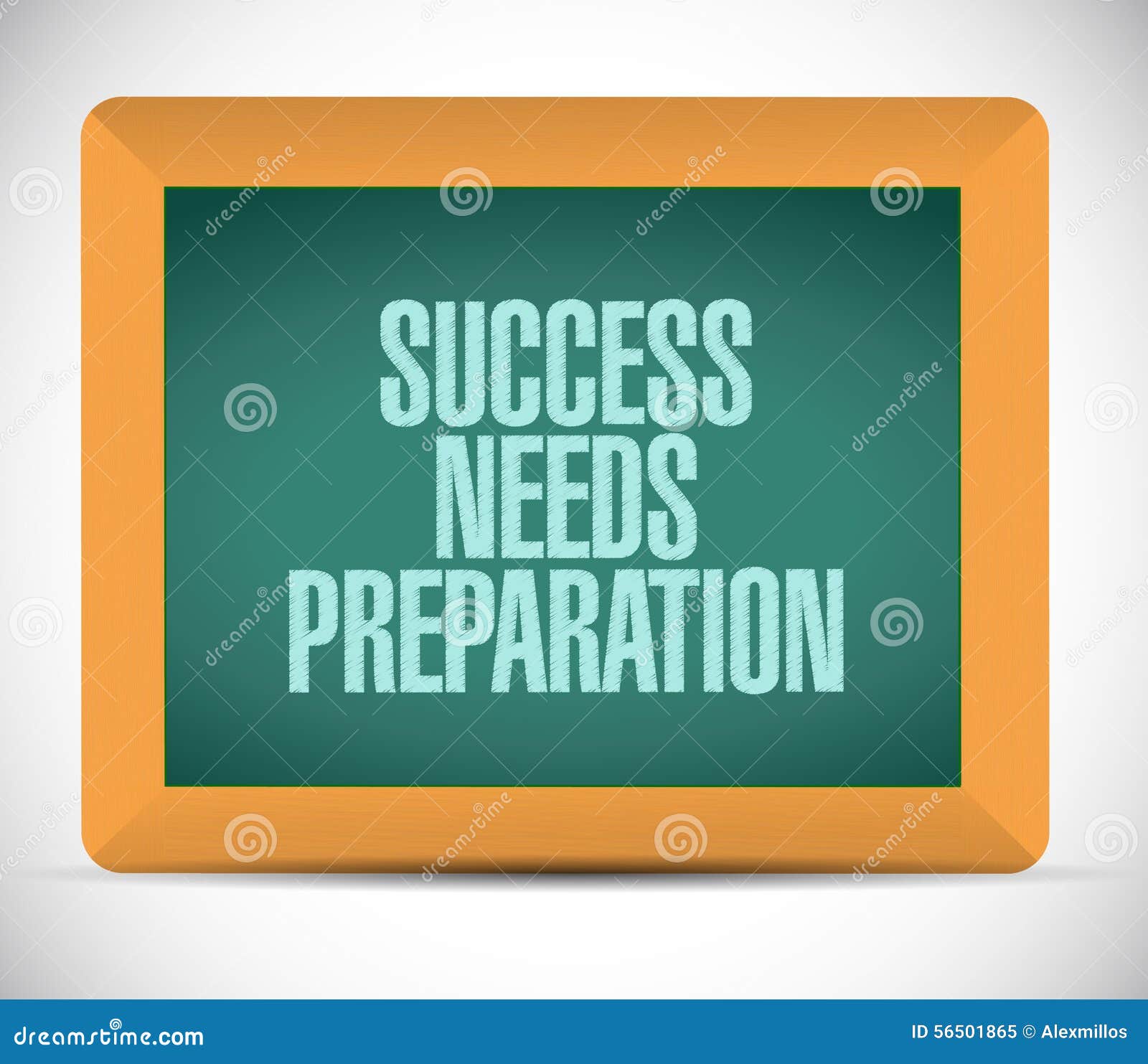 Success Needs Preparation Board Sign Concept Stock Illustration ...