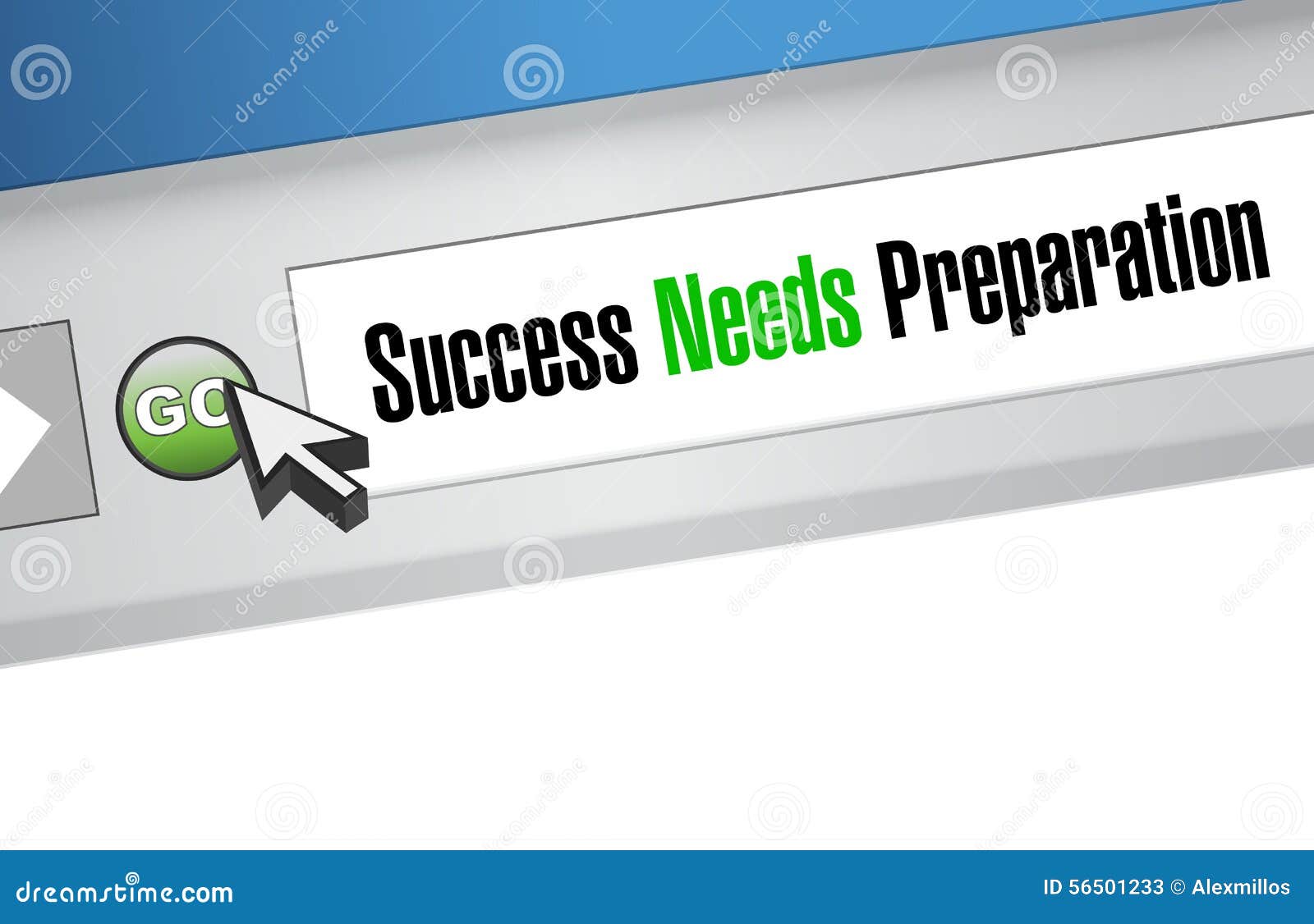Success Needs Preparation Browser Sign Concept Stock Illustration ...