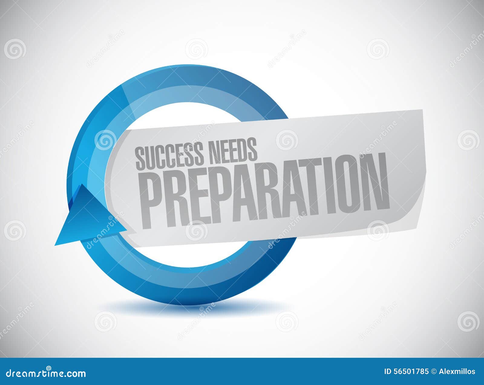 Success Needs Preparation Cycle Sign Concept Stock Illustration ...