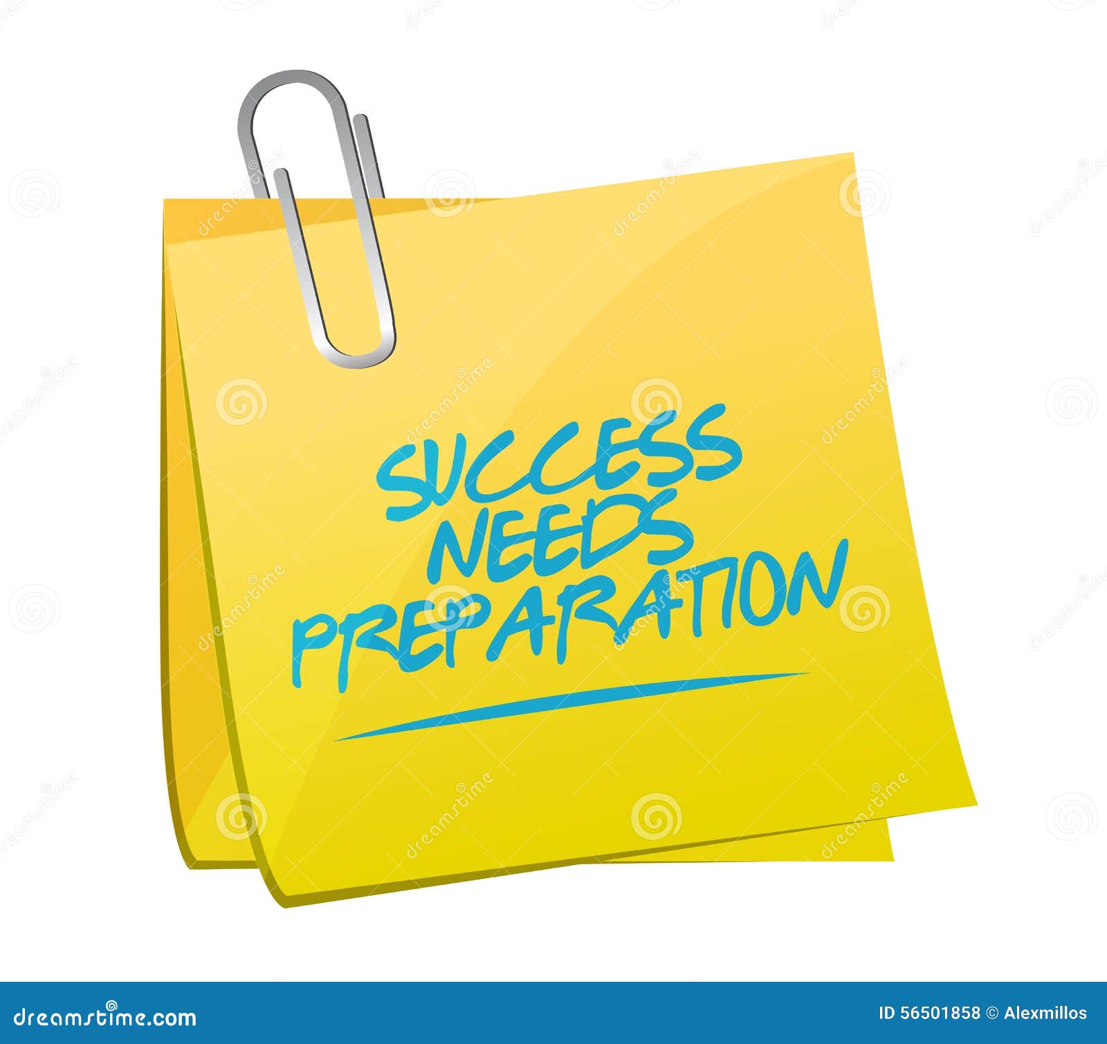 Success Needs Preparation Memo Sign Stock Illustration - Illustration ...