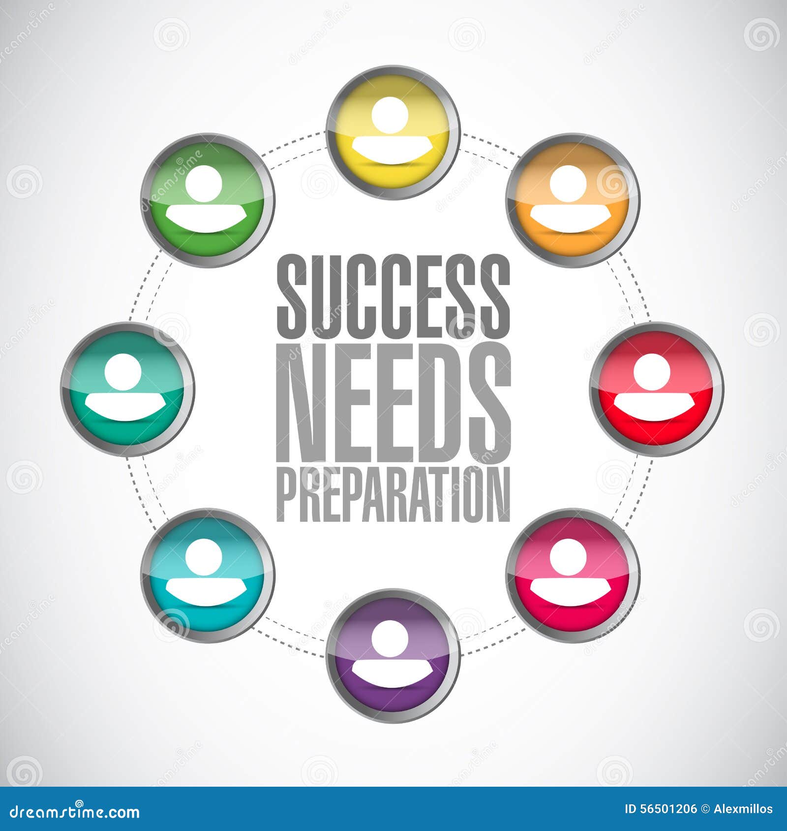 Success Needs Preparation People Network Sign Stock Illustration ...