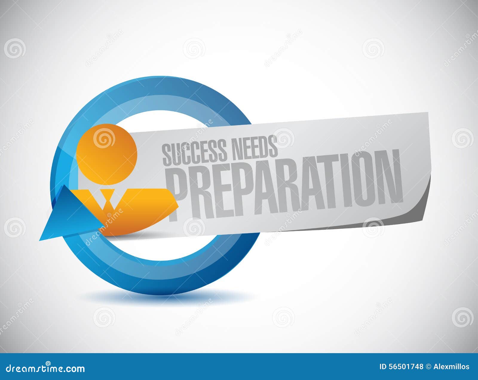 Success Needs Preparation People Sign Stock Illustration - Illustration ...