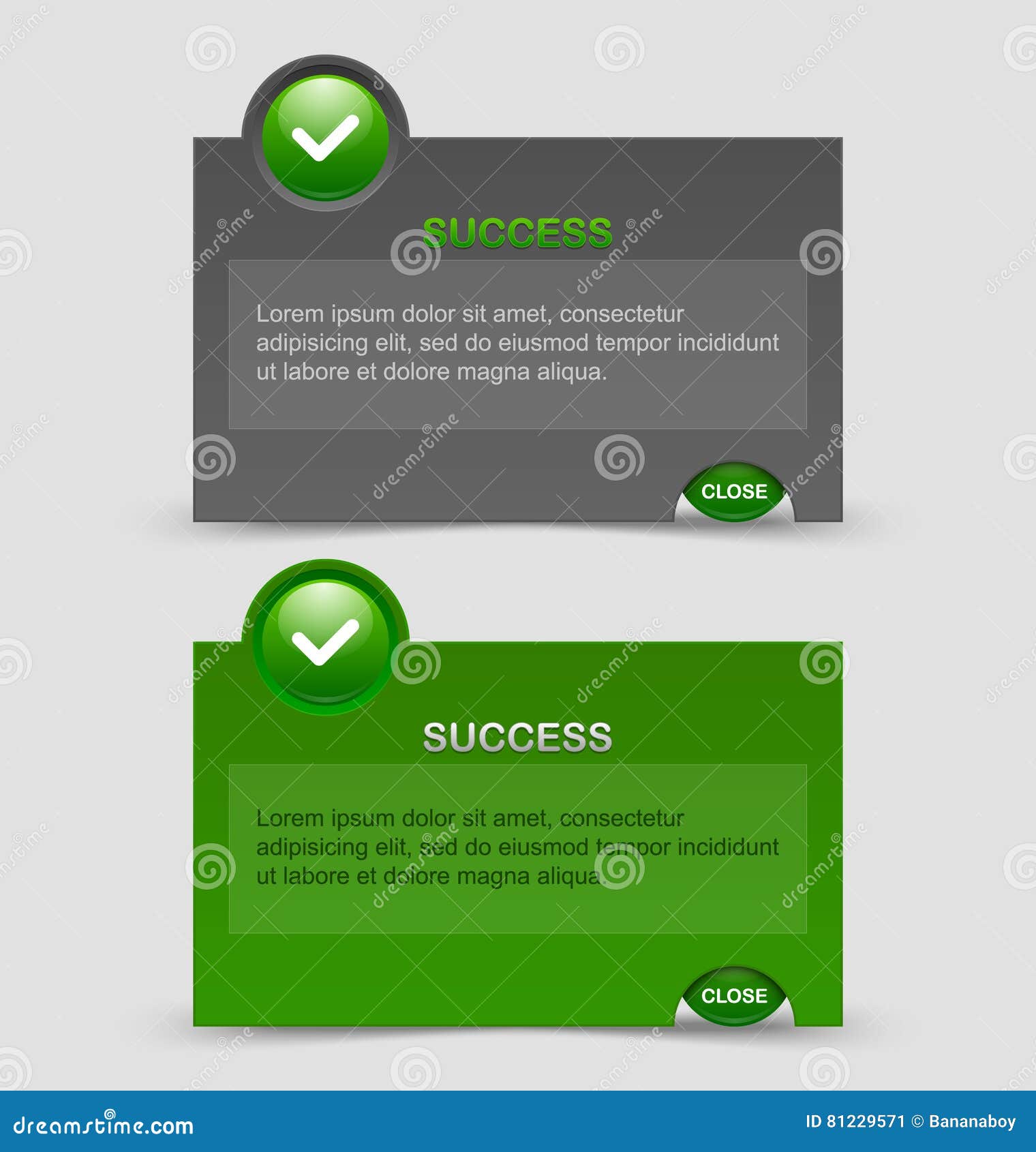 Success Notification Windows Stock Vector - Illustration of bubble ...