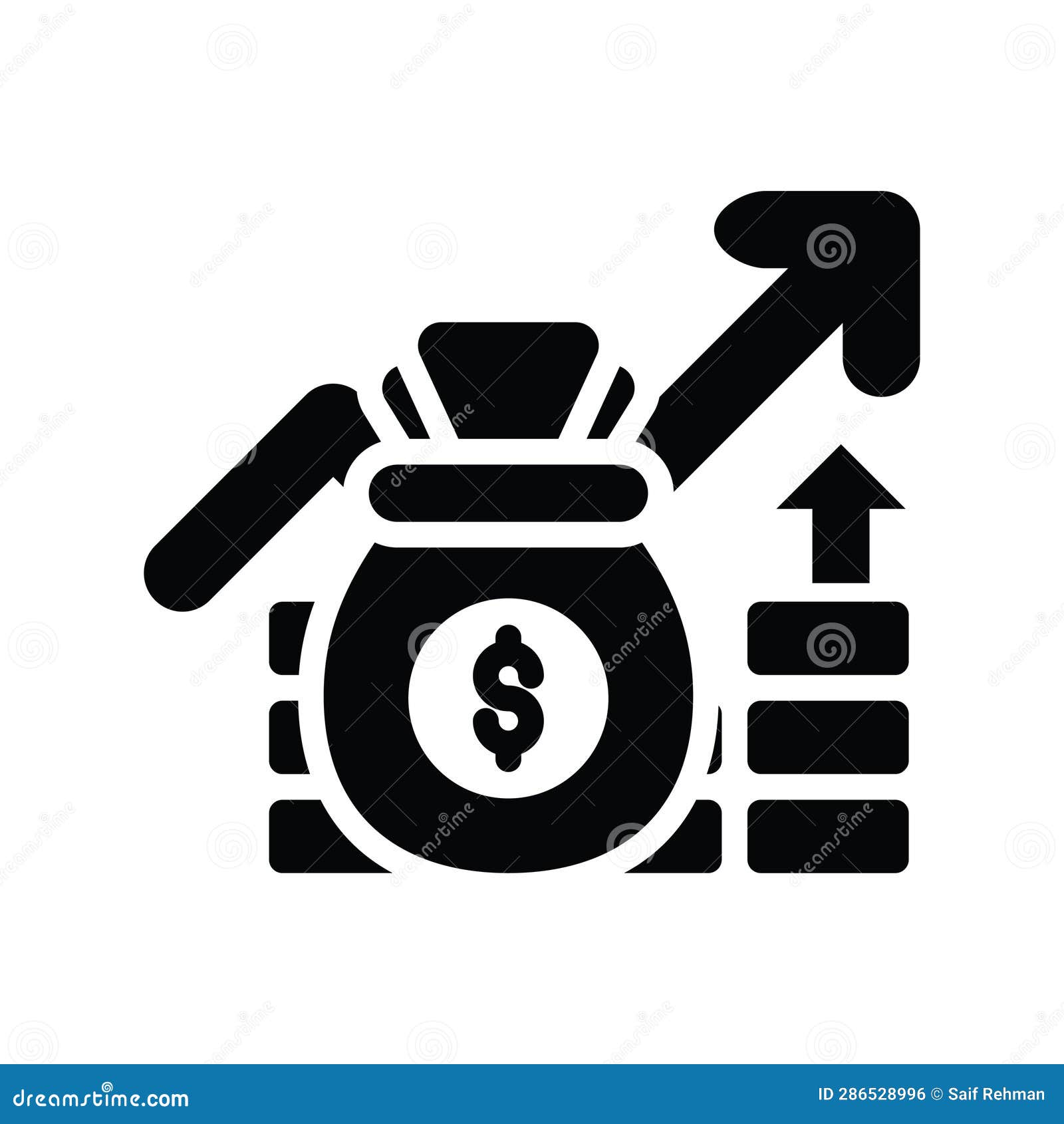 Funds Raising Vector Solid Icon Style Illustration. EPS 10 File Stock ...