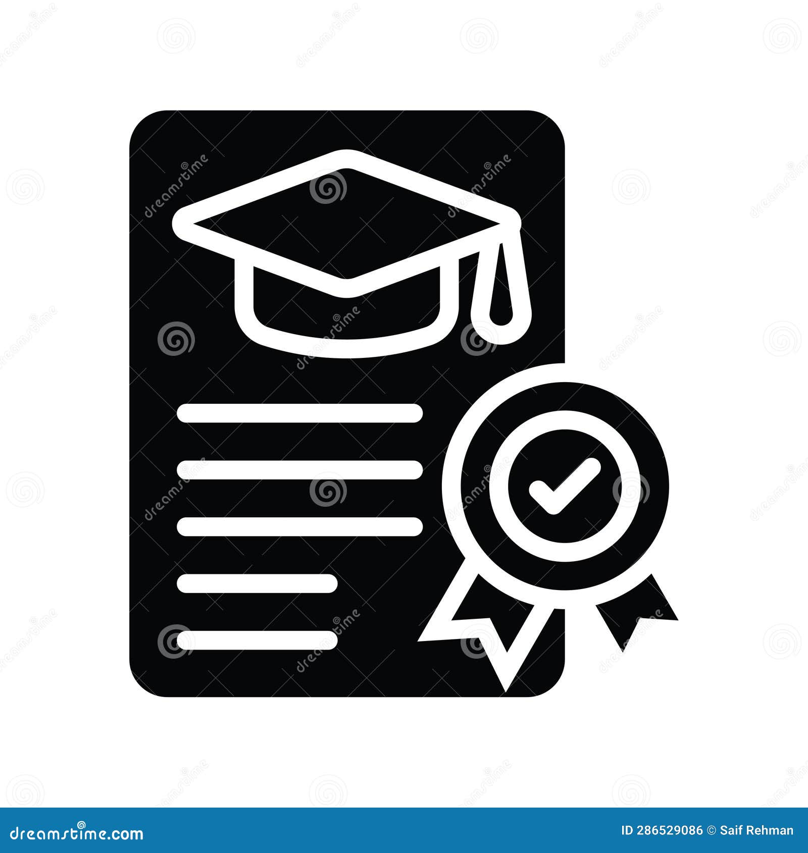 Qualification Vector Solid Icon Style Illustration. EPS 10 File Stock ...