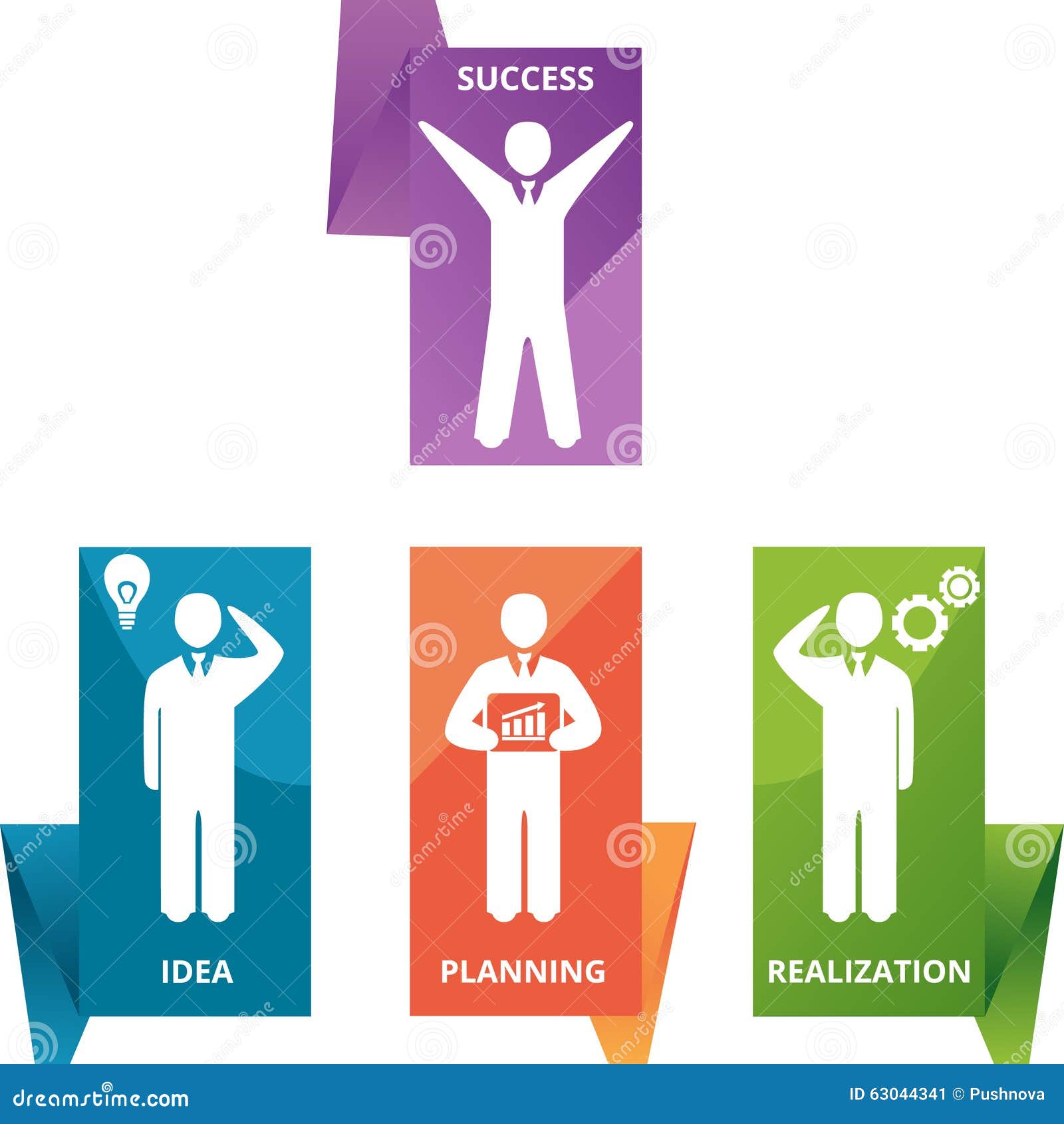 Success Origami stock vector. Illustration of decision - 63044341