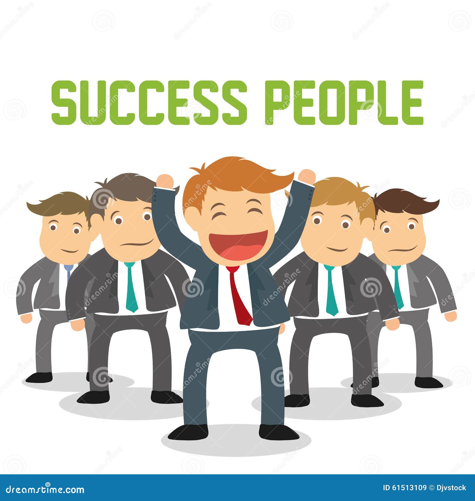 Success People Cartoon Design Stock Vector - Illustration of cheerful ...