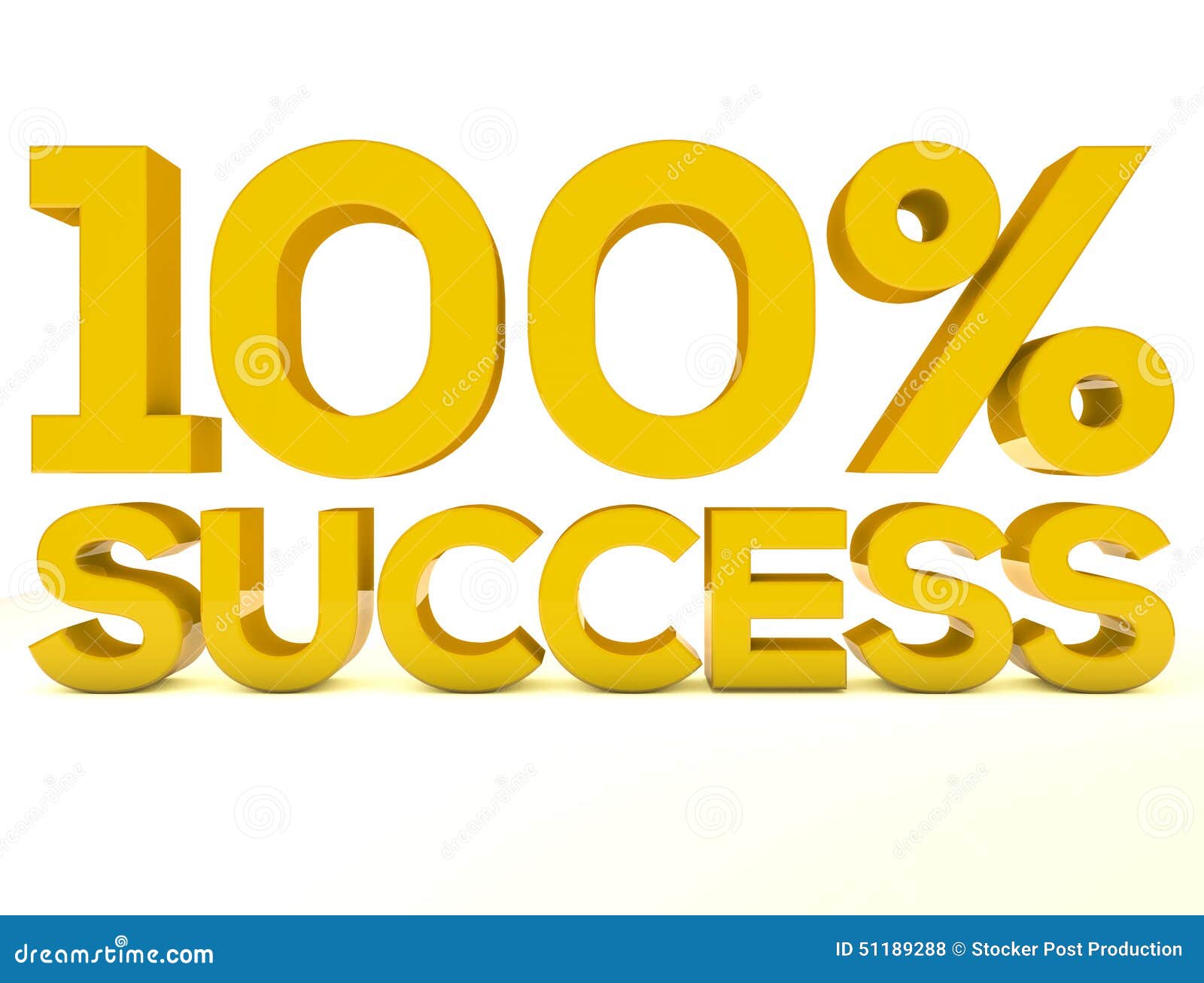 Success 100 percent yellow stock illustration. Illustration of ...
