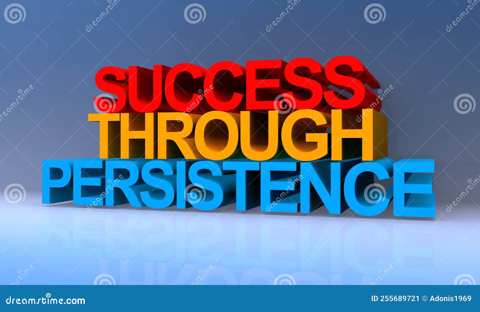 Success through Persistence on Blue Stock Illustration - Illustration ...