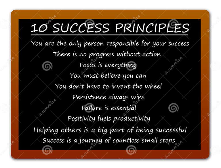 Success principles stock illustration. Illustration of action - 68251719