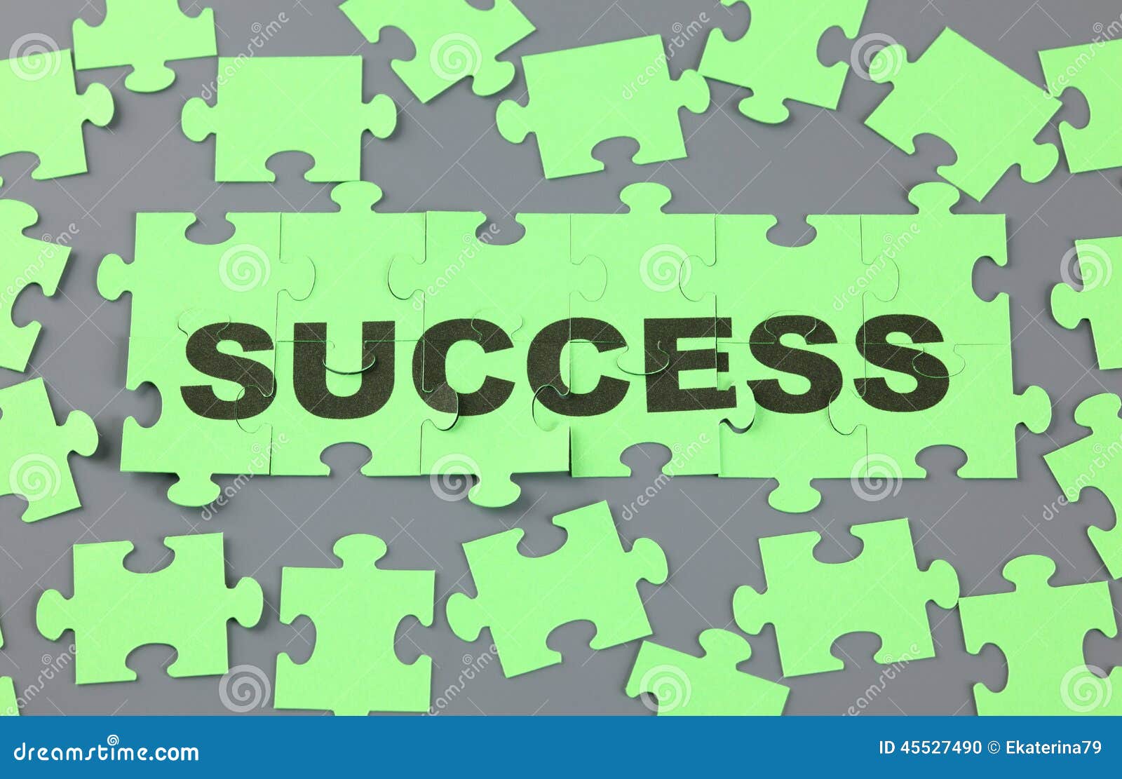 Success puzzle stock photo. Image of green, business - 45527490