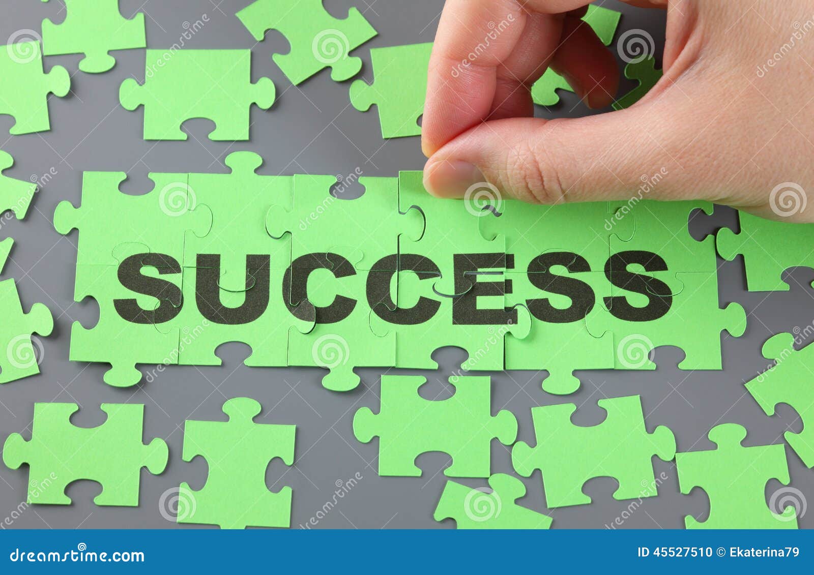 Success puzzle stock photo. Image of word, grey, green - 45527510