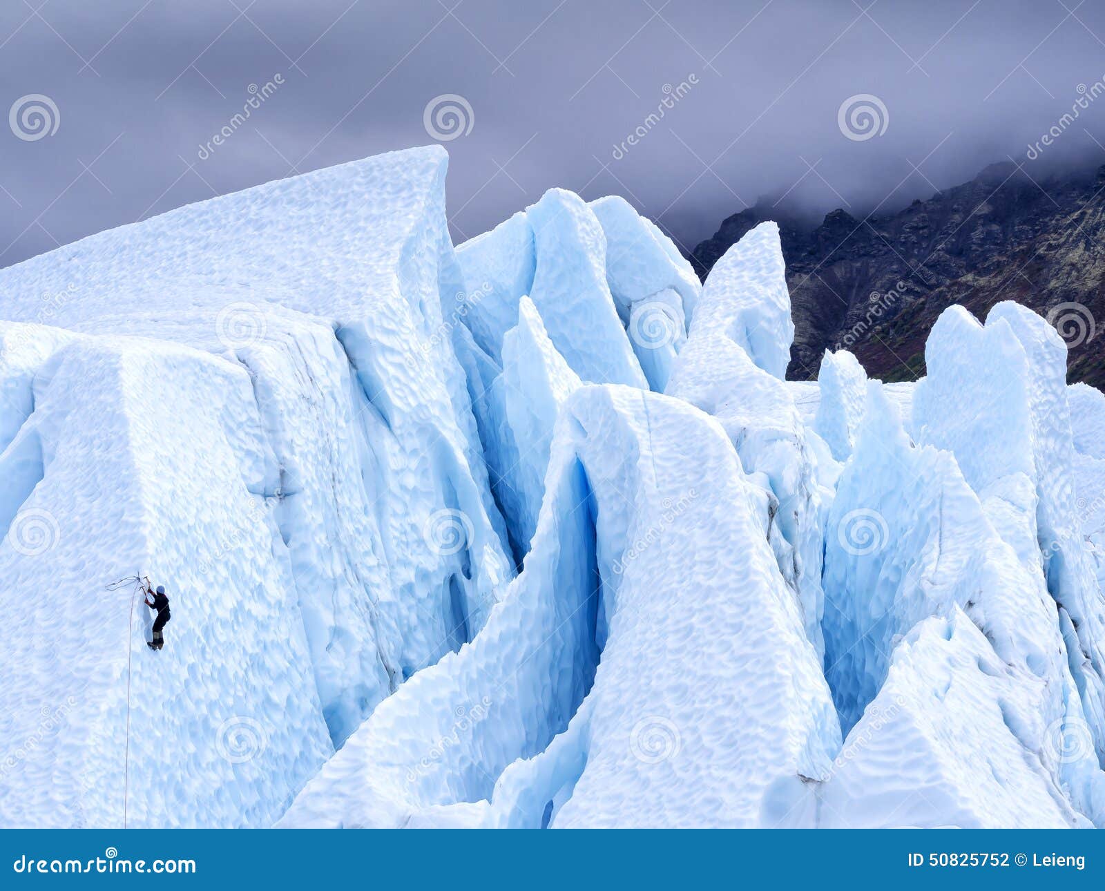 Success in Reach - Ice Climber Stock Photo - Image of exploration, high ...