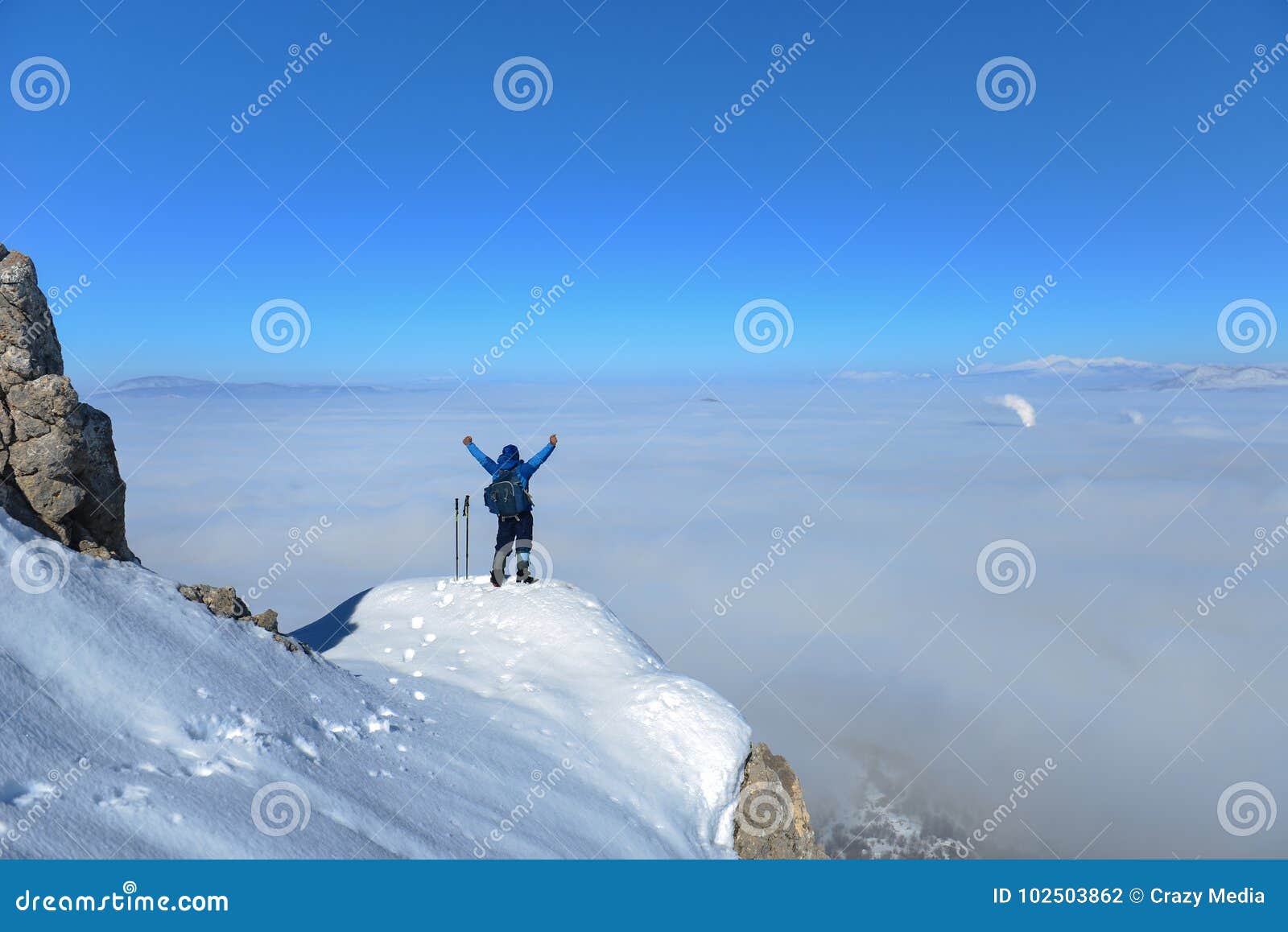 Success of Reaching the Summit Editorial Photography - Image of step ...