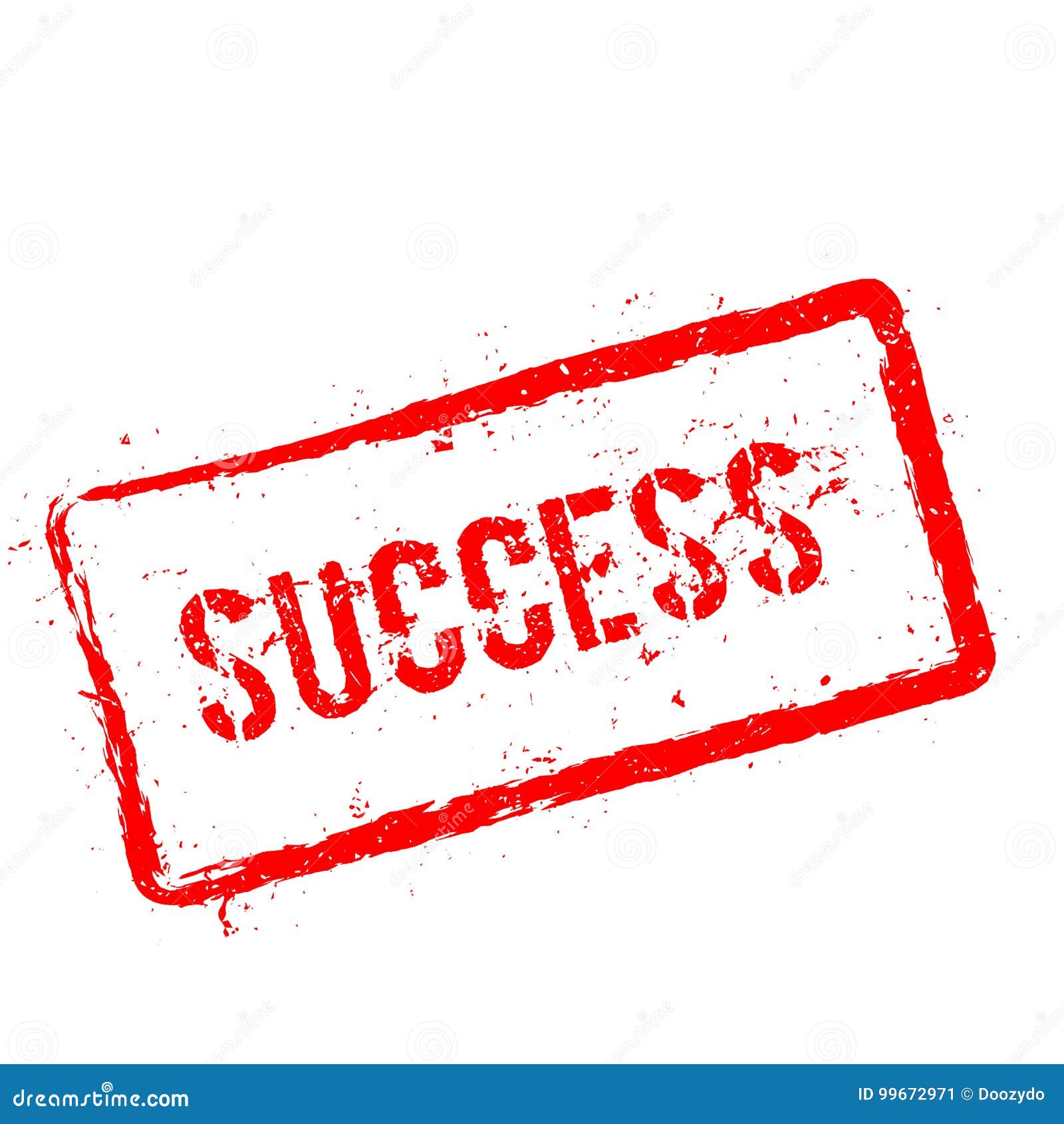 Success Red Rubber Stamp Isolated on White. Stock Vector - Illustration ...