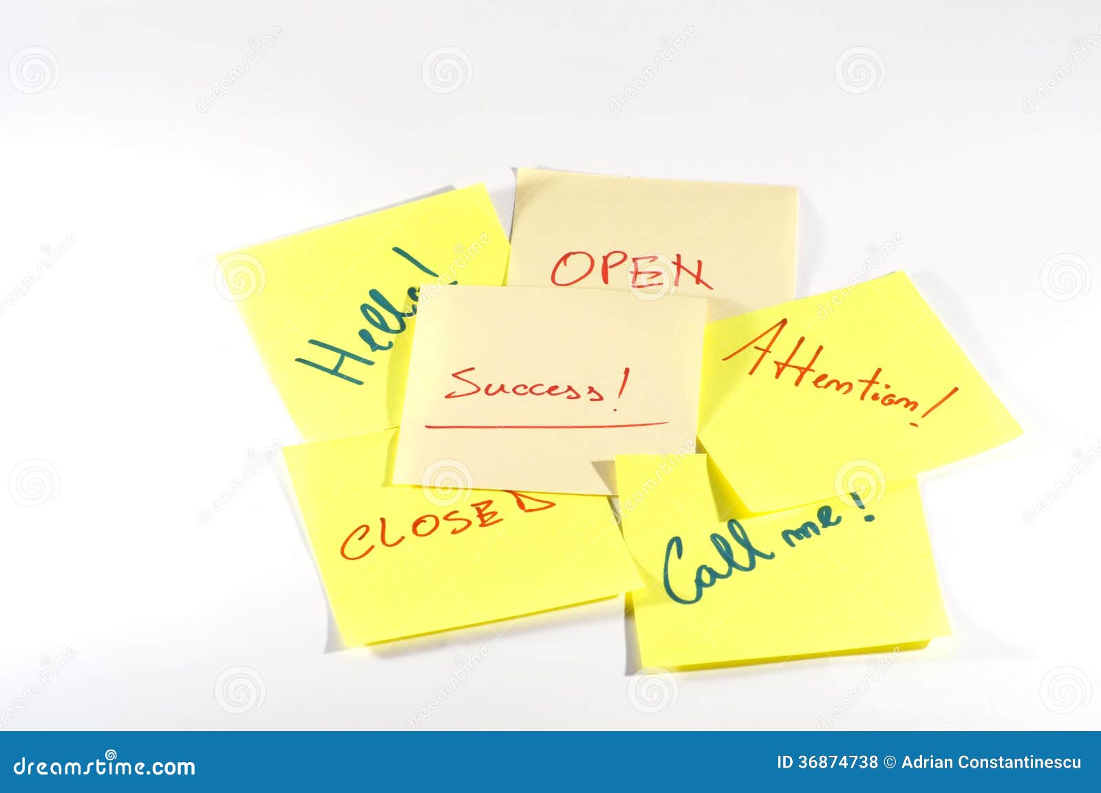 Success and Related Words Handwritten on Post it Stock Photo - Image of ...