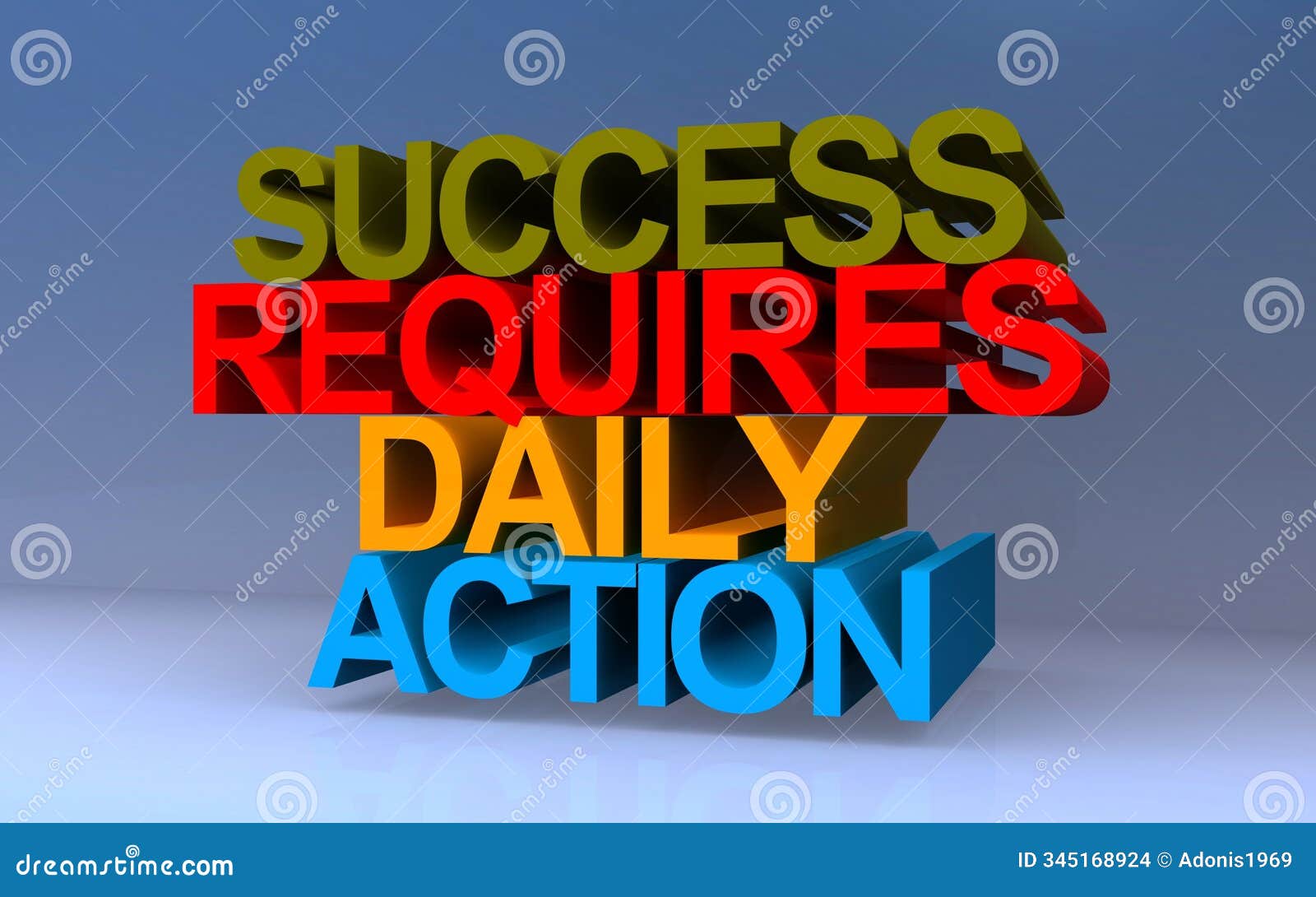 Success Requires Daily Actions. Inspirational Words On White Torn Paper ...