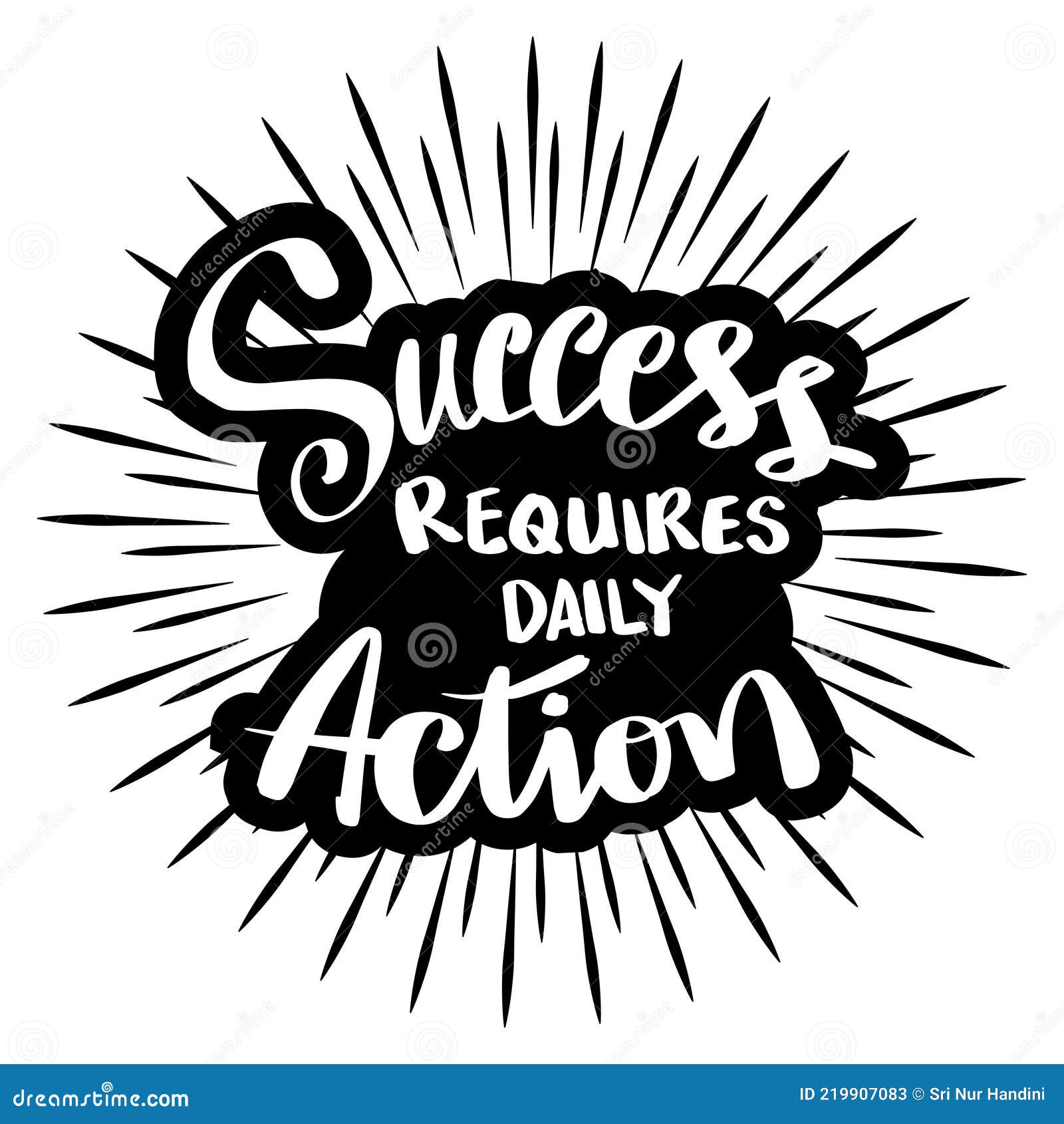 Success Requires only Action. Stock Illustration - Illustration of ...