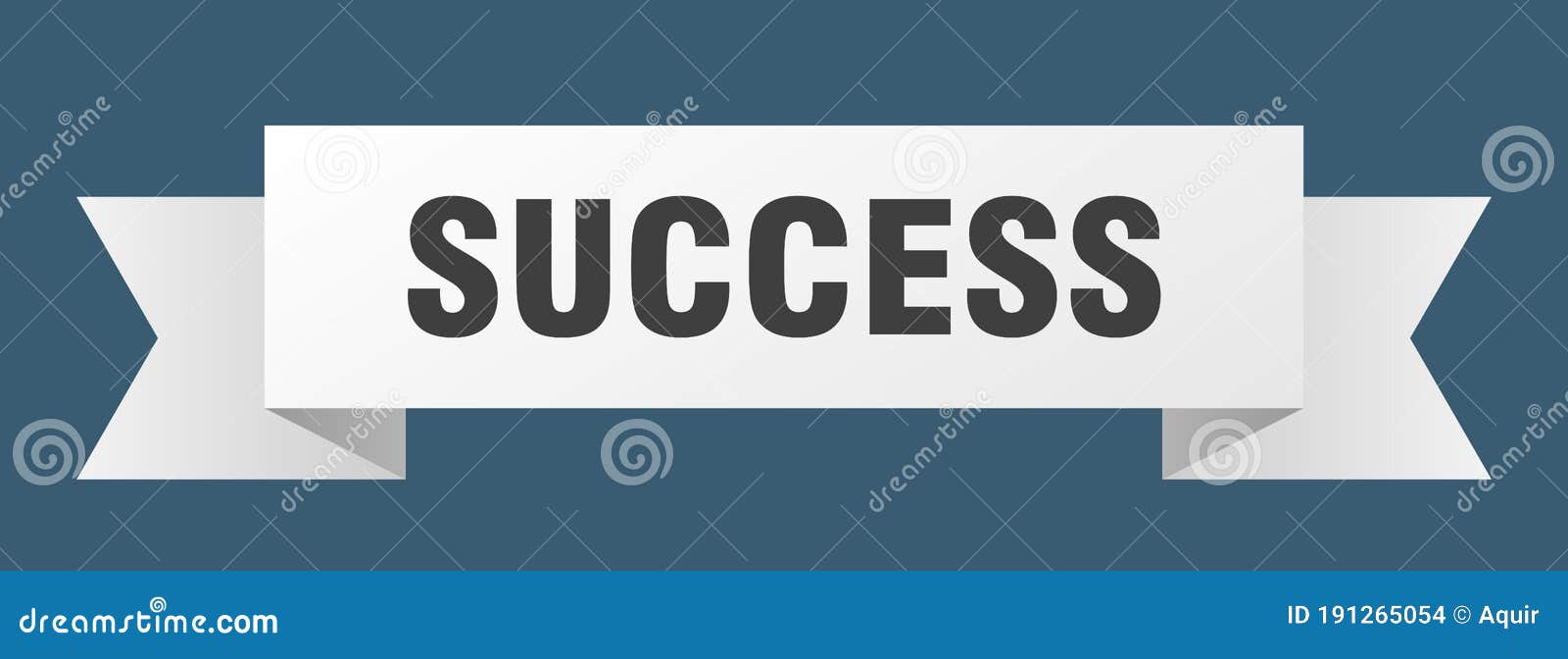 Success ribbon. stock vector. Illustration of template - 191265054