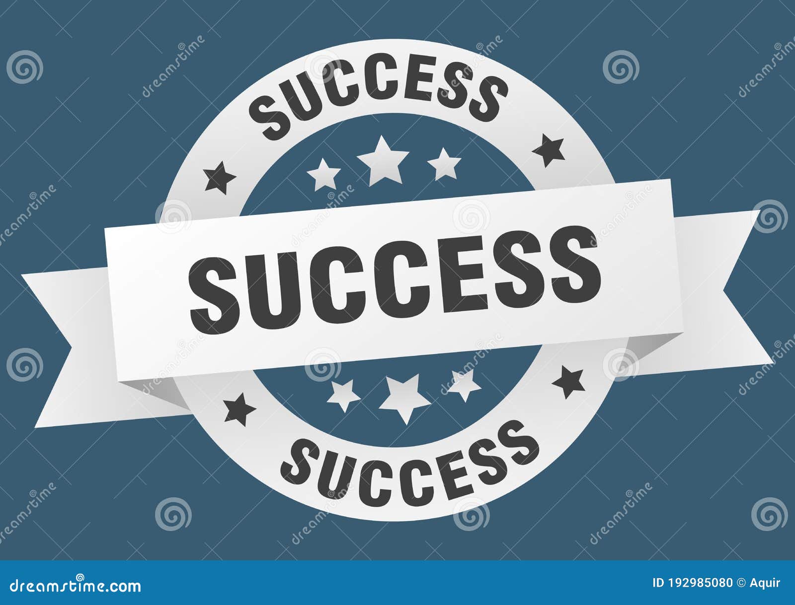 Success Round Ribbon Isolated Label. Success Sign Stock Vector ...