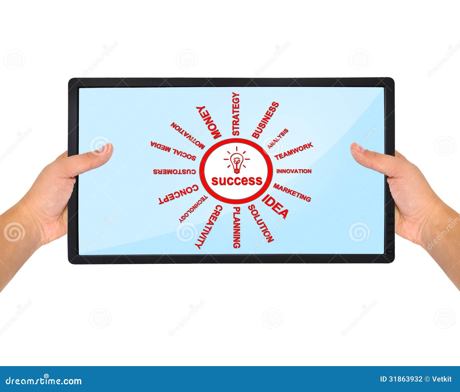 Success scheme stock photo. Image of bulb, tablet, lamp - 31863932