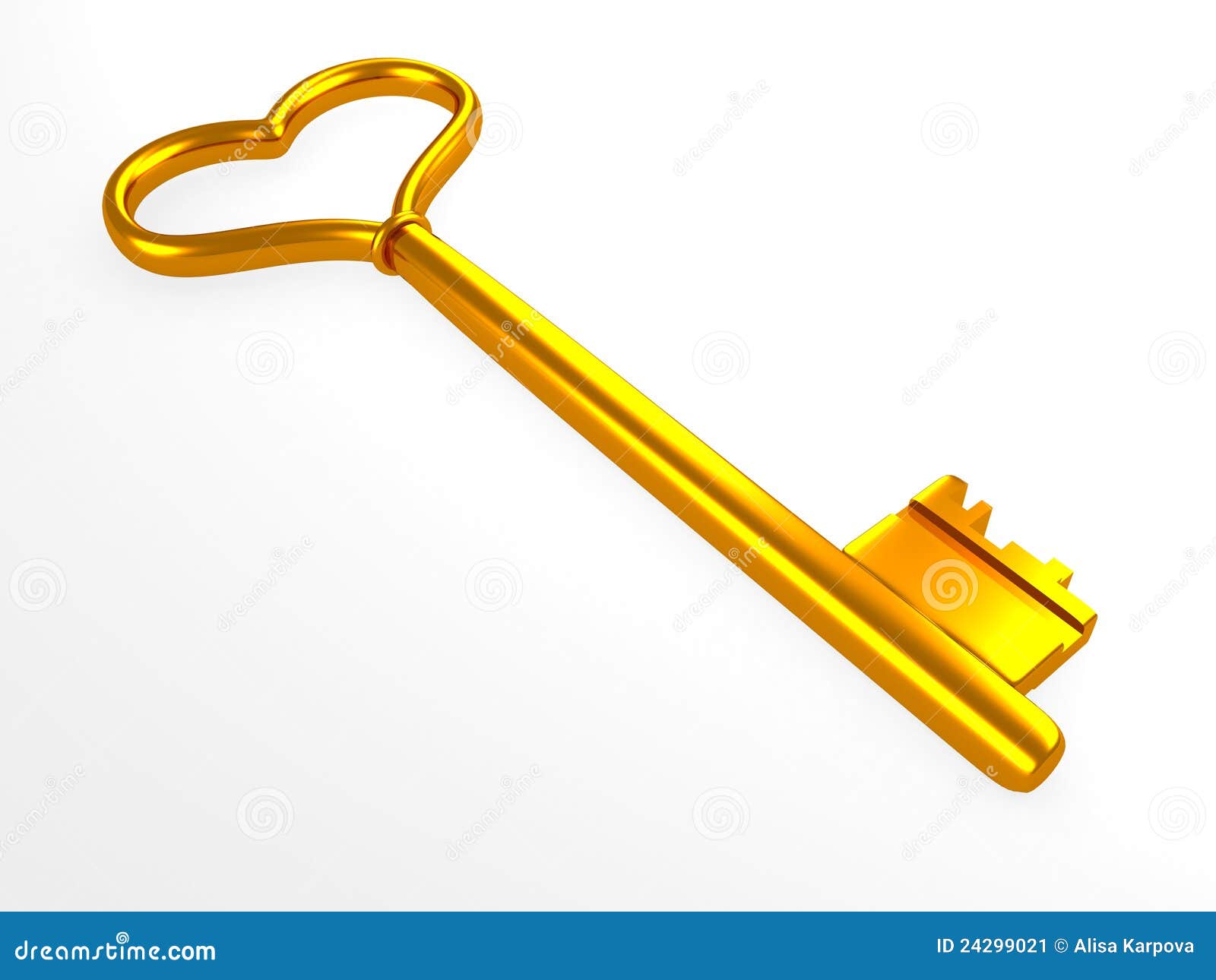 Success Shiny Golden Key on White Background Stock Illustration ...