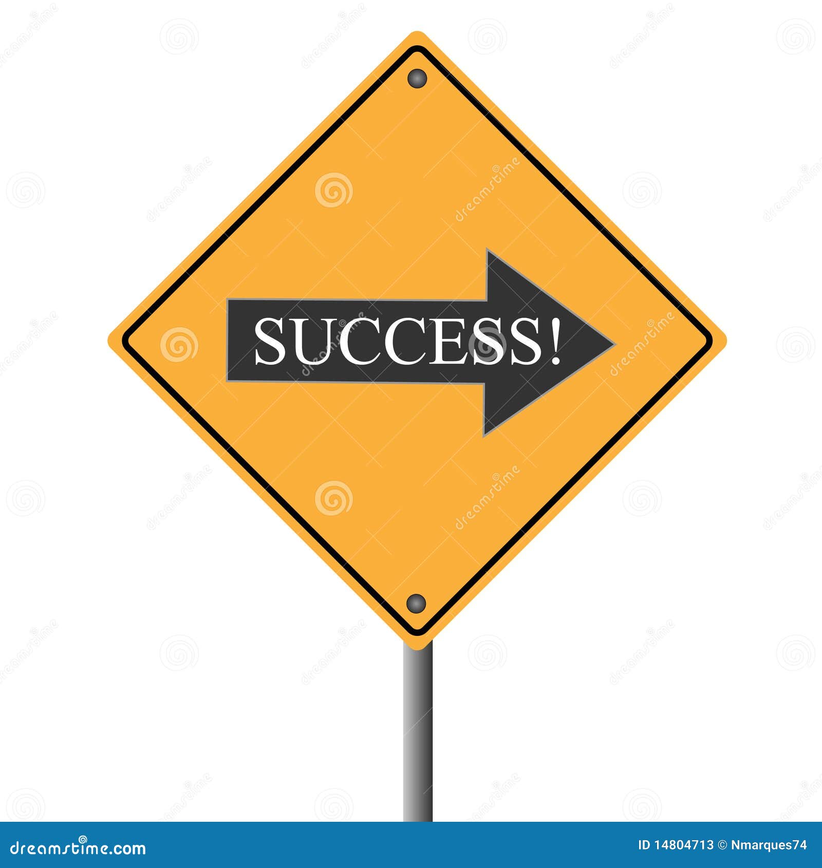 Success Sign stock vector. Illustration of yellow, white - 14804713