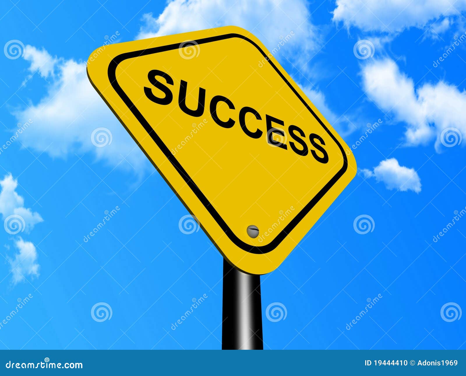 Success sign stock illustration. Illustration of yellow - 19444410