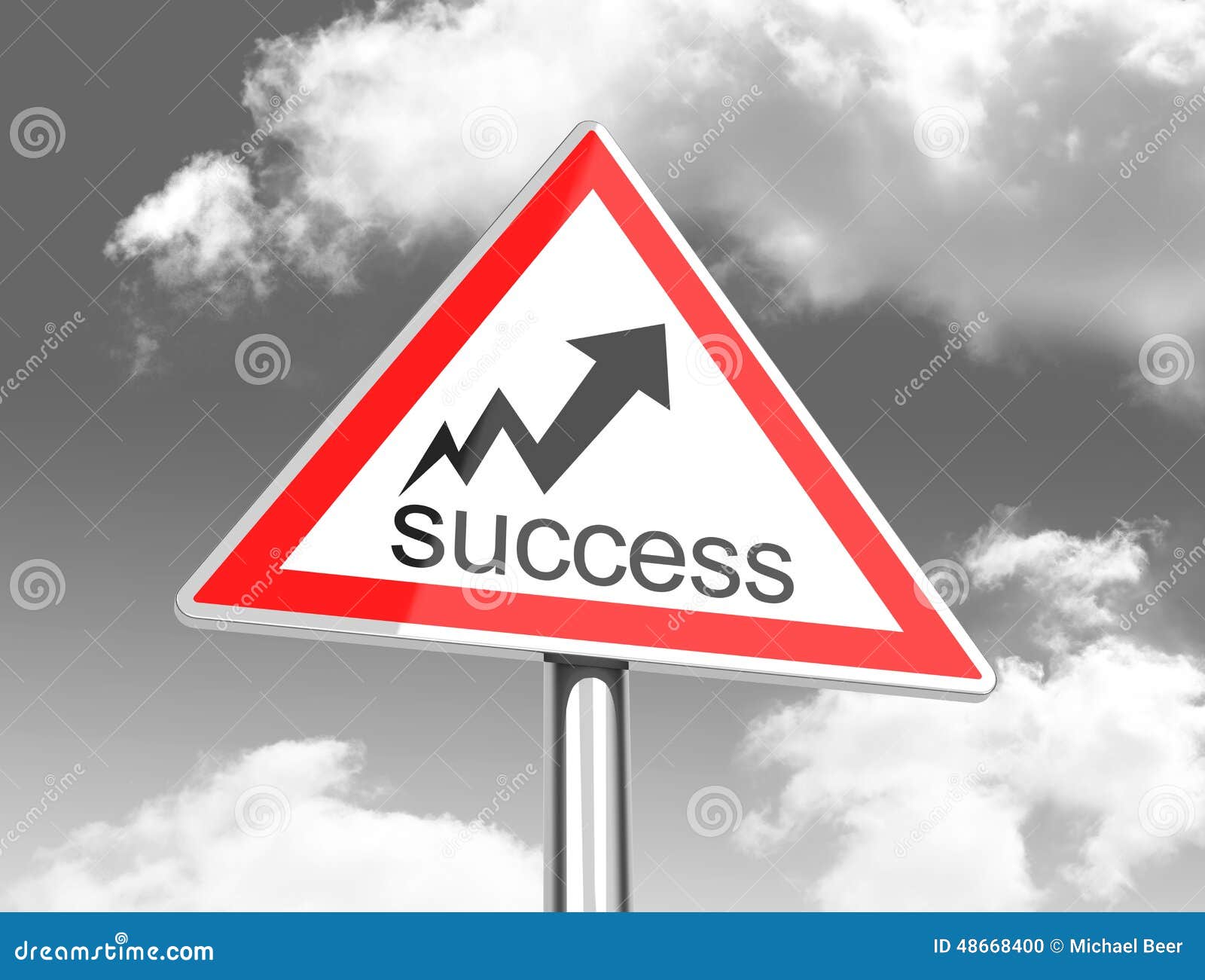 The success sign stock illustration. Illustration of concept - 48668400