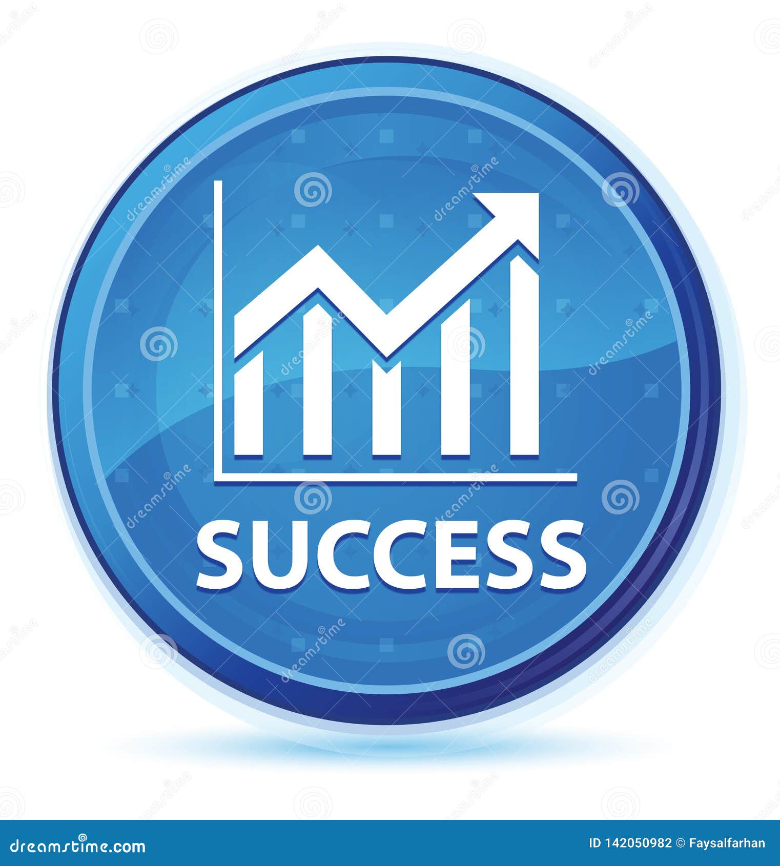 Success (statistics Icon) Midnight Blue Prime Round Button Stock Vector ...