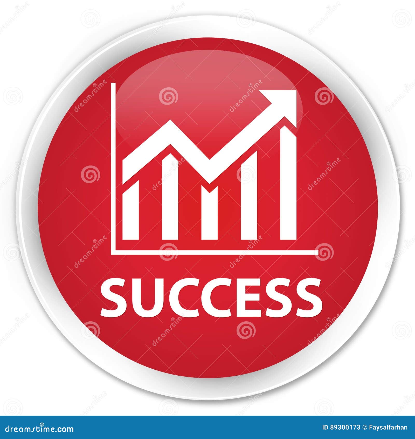 Success (statistics Icon) Premium Red Round Button Stock Illustration ...