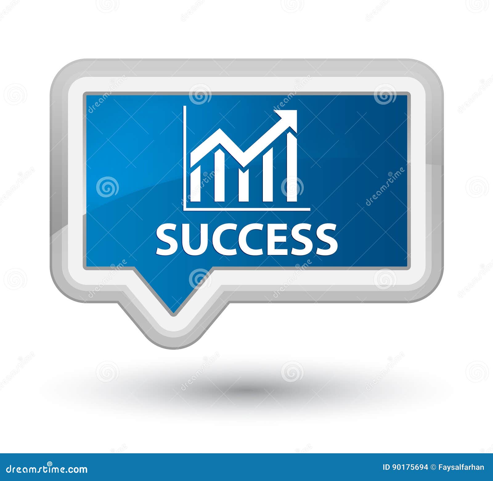 Success (statistics Icon) Prime Blue Banner Button Stock Illustration ...