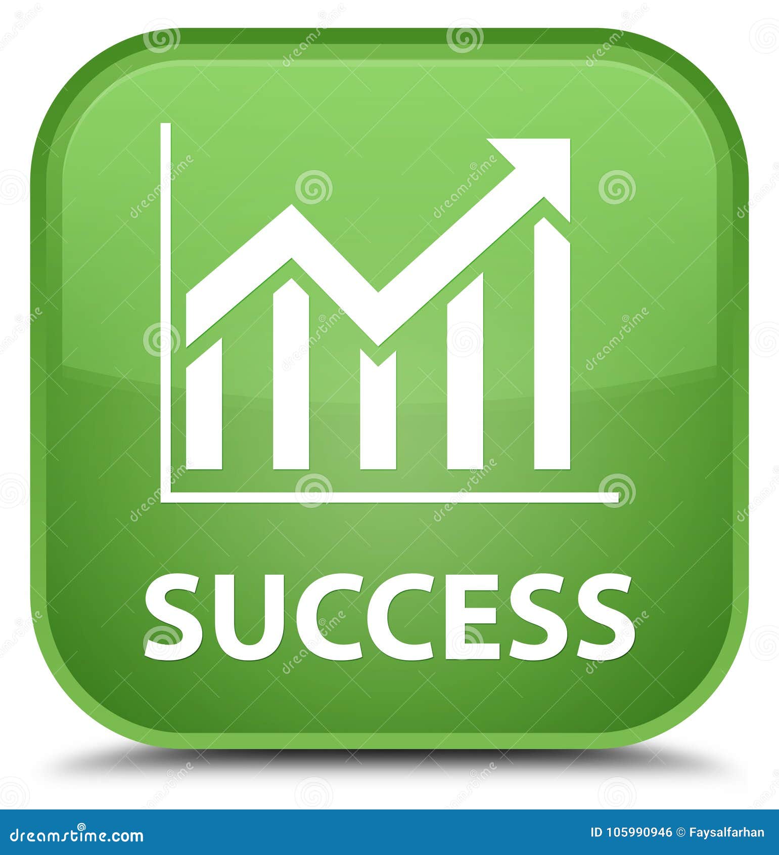 Success (statistics Icon) Special Soft Green Square Button Stock ...