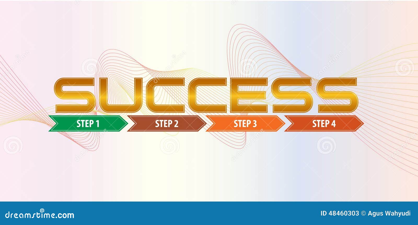 Success Step Illustration, with Step by Step Arrow. Easy To Modify ...