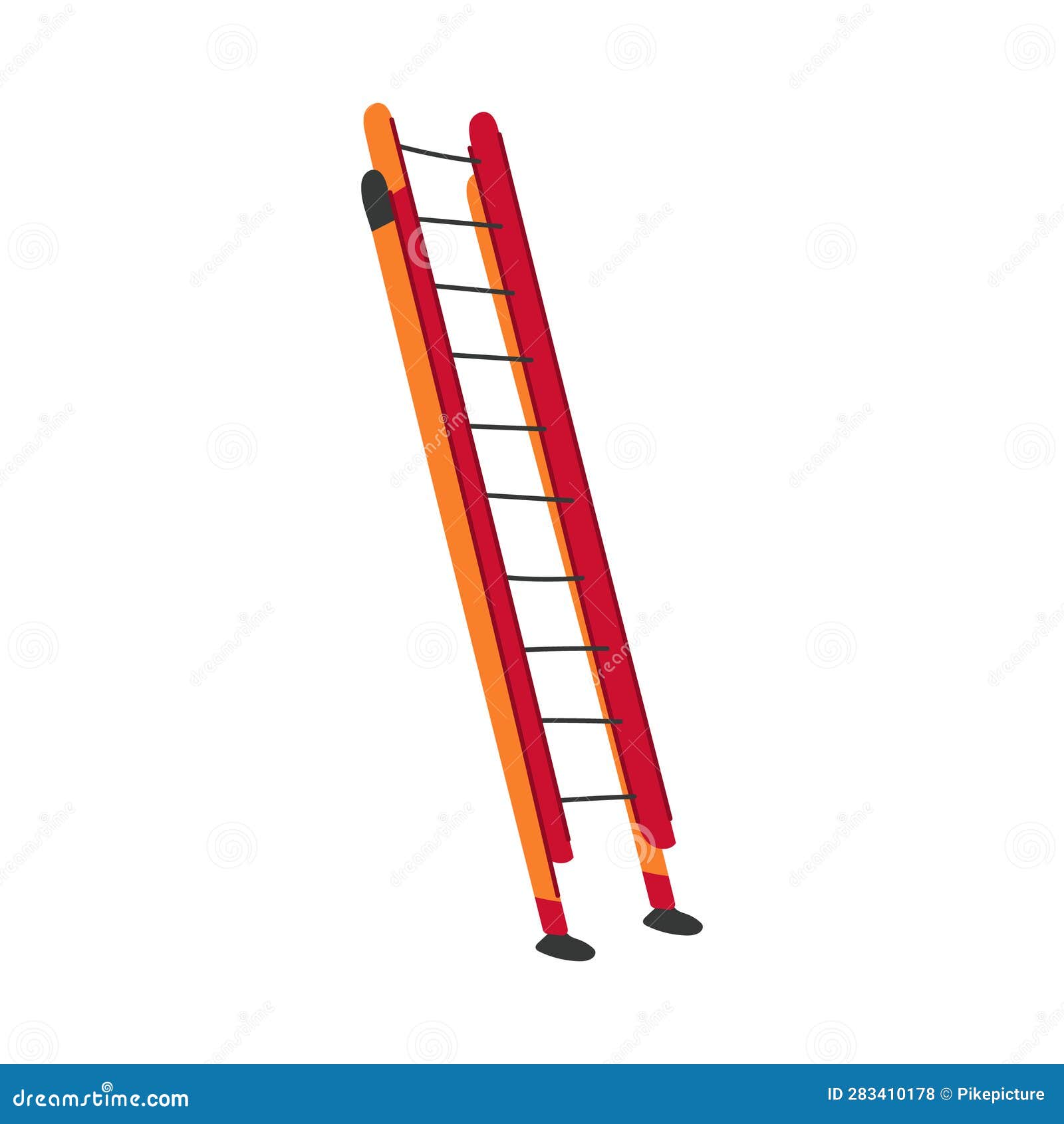 Success Step Ladder Cartoon Vector Illustration Stock Photo - Image of ...