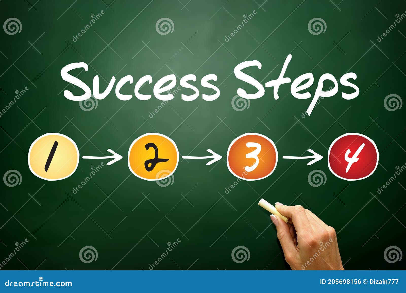 Success Steps stock illustration. Illustration of chalk - 205698156