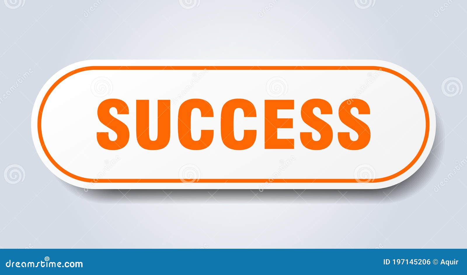 Success sticker. stock vector. Illustration of rounded - 197145206