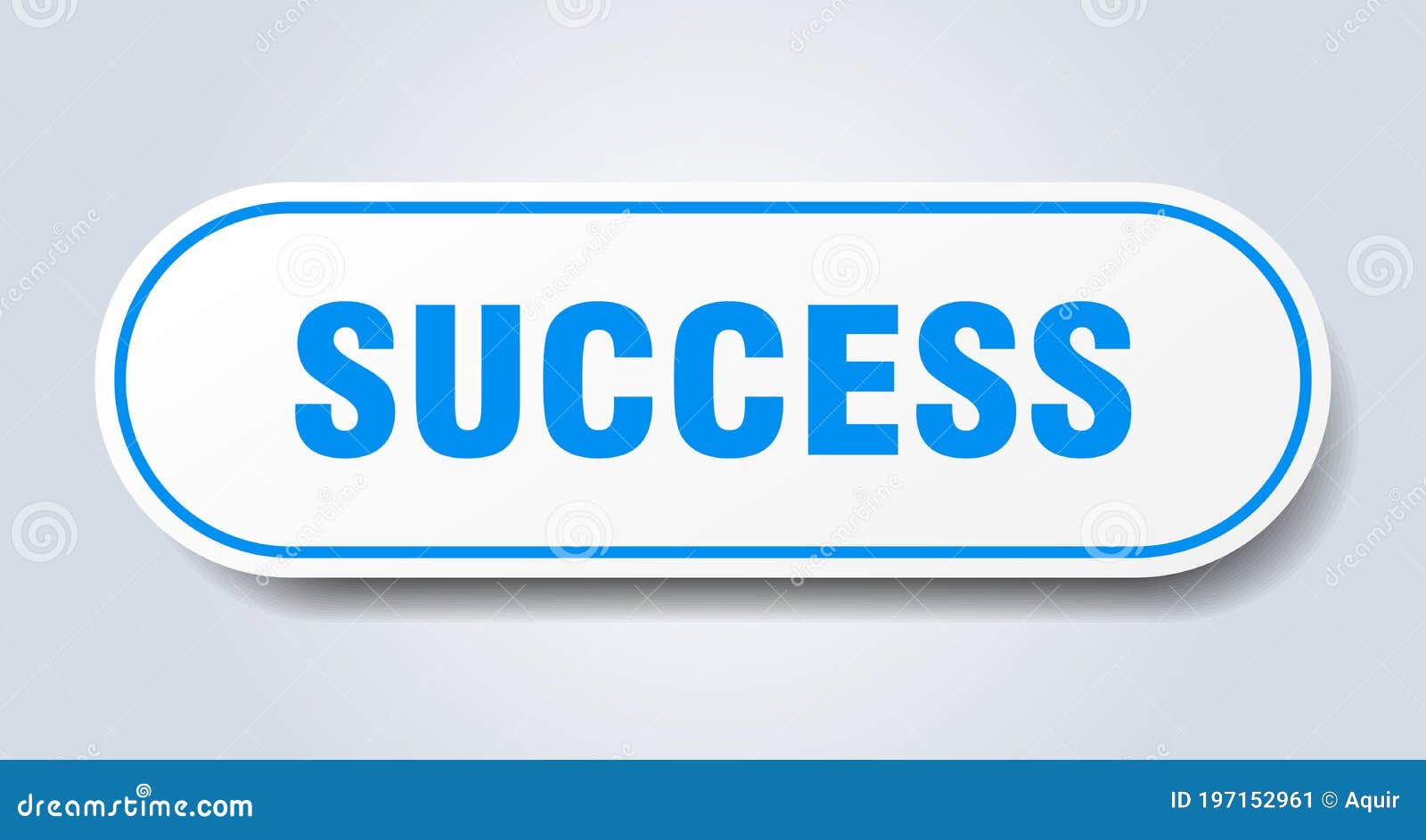 Success sticker. stock vector. Illustration of paper - 197152961