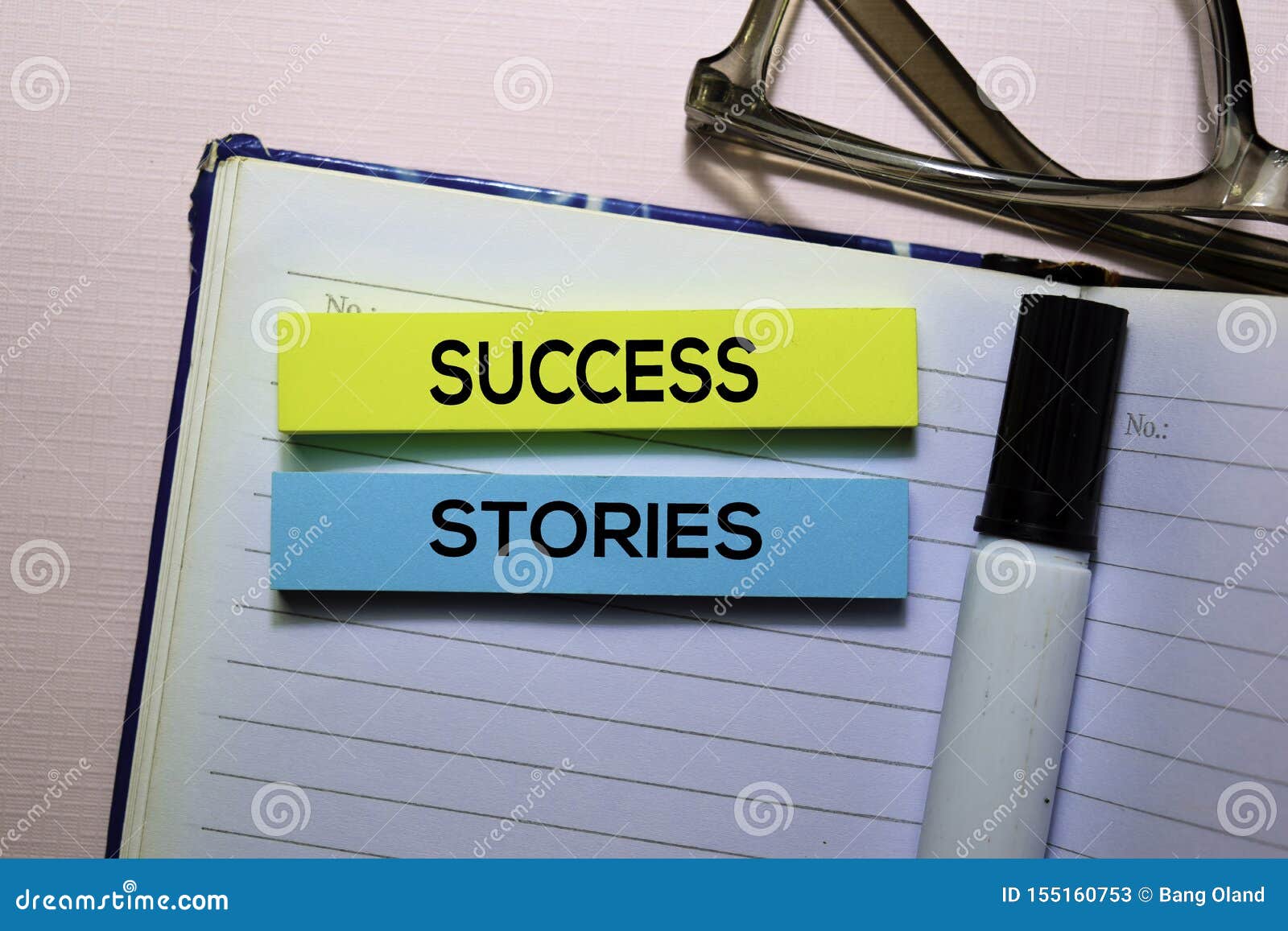 Success Stories Text on Sticky Notes Isolated on Office Desk Stock ...