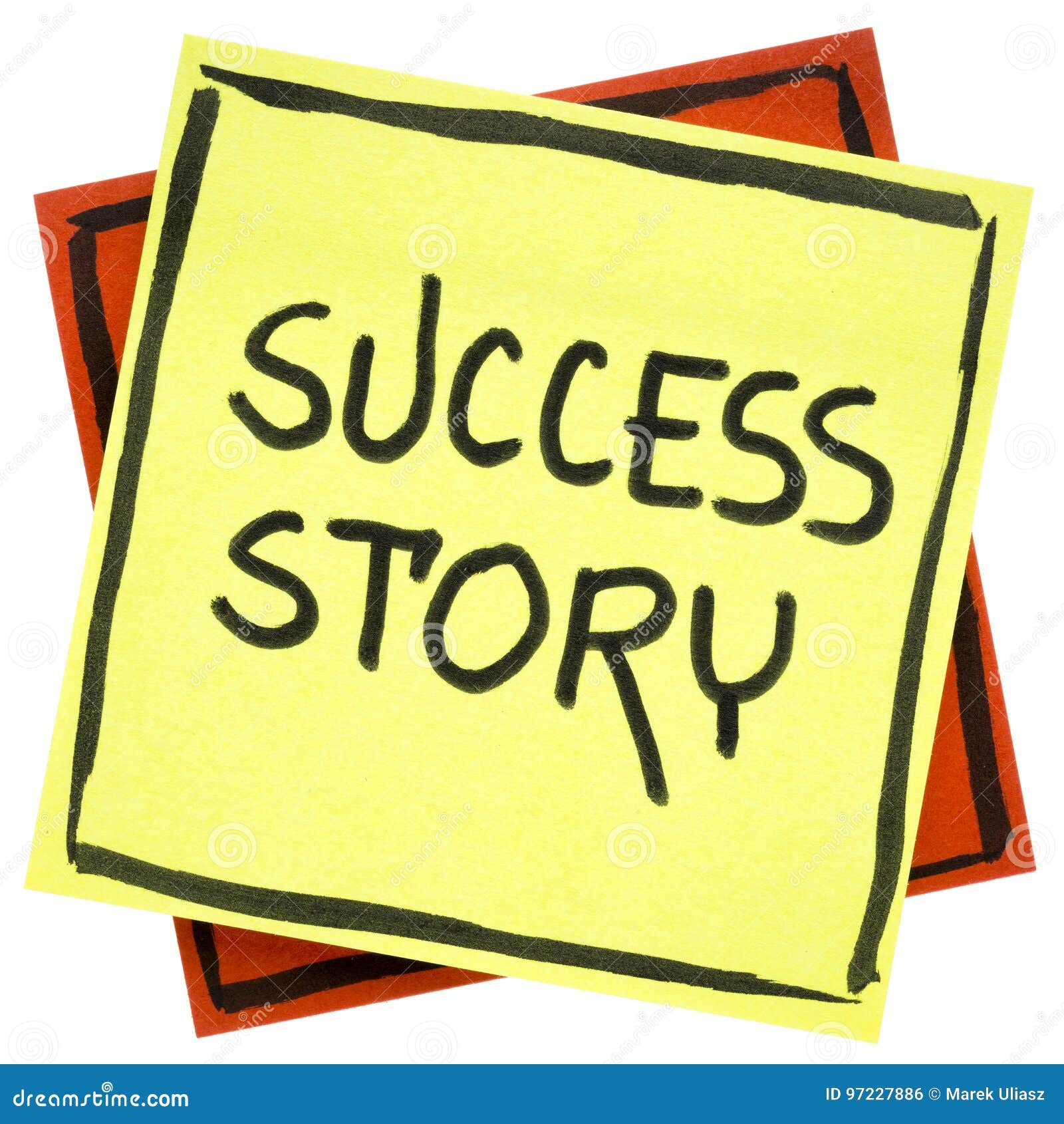 Success Story Text on Sticky Note Stock Photo - Image of achievement ...