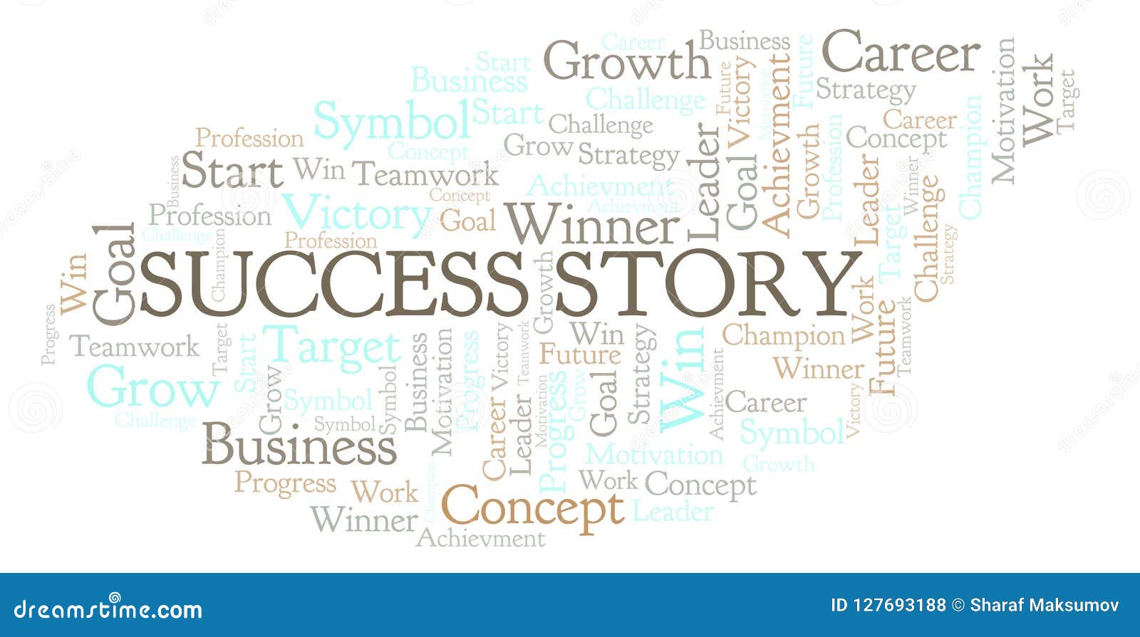 Success Story word cloud. stock illustration. Illustration of collage ...