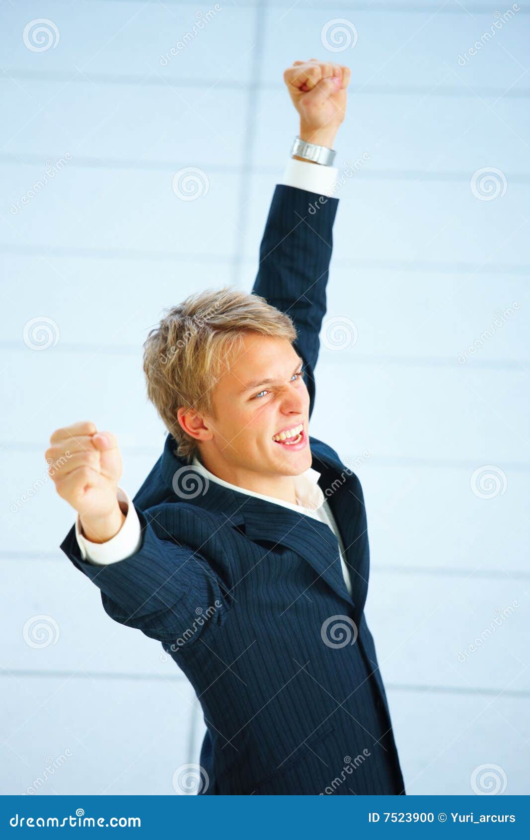 Success - Successful Businessman Shouting Yes ! Stock Photo - Image of ...