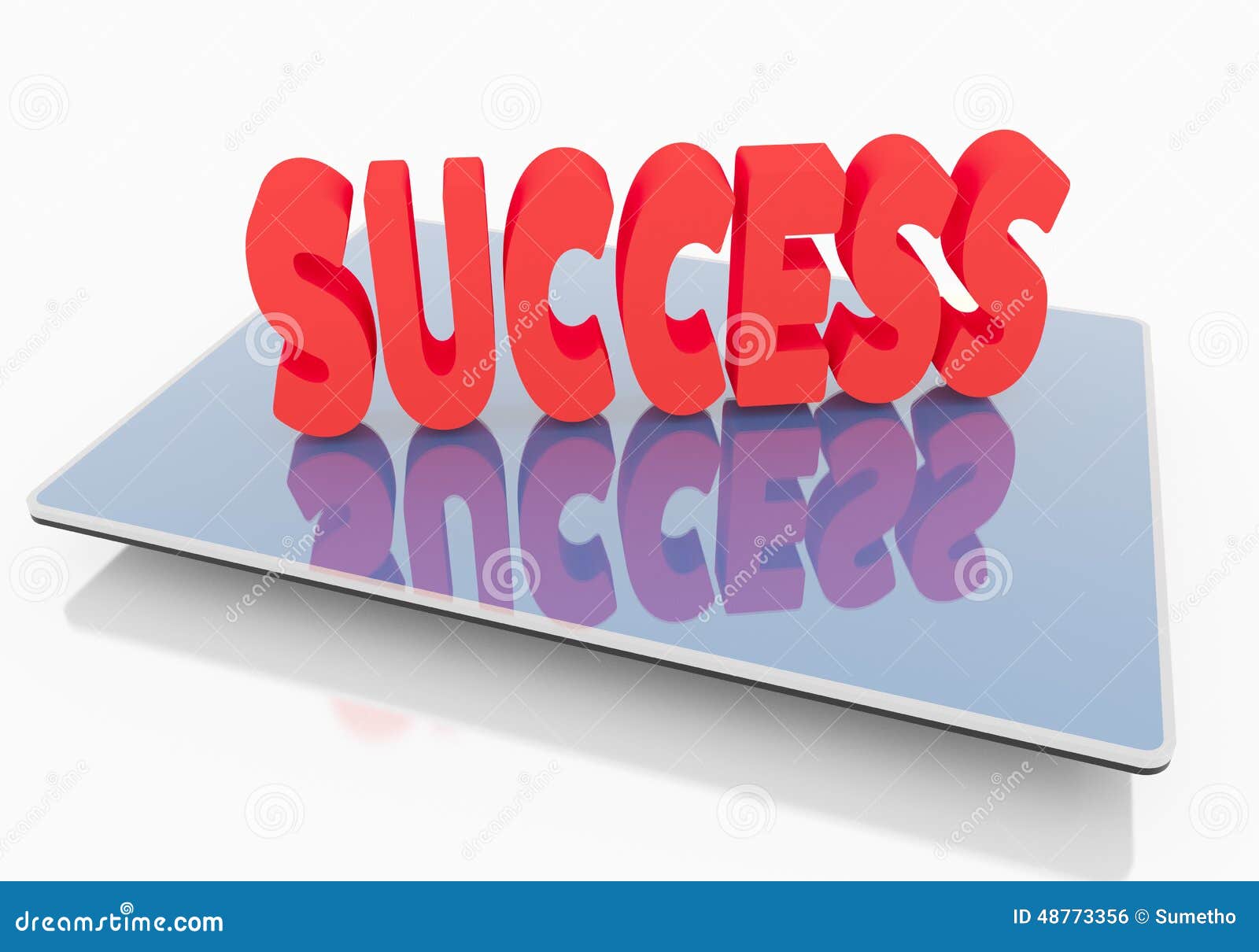 Success on Tablet stock illustration. Illustration of business - 48773356