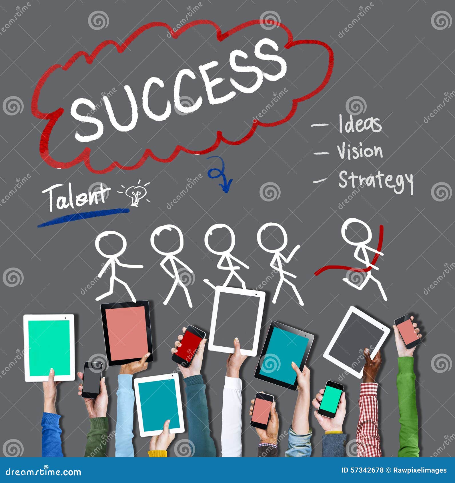 Success Talent Vision Strategy Goals Concept Stock Photo - Image of ...