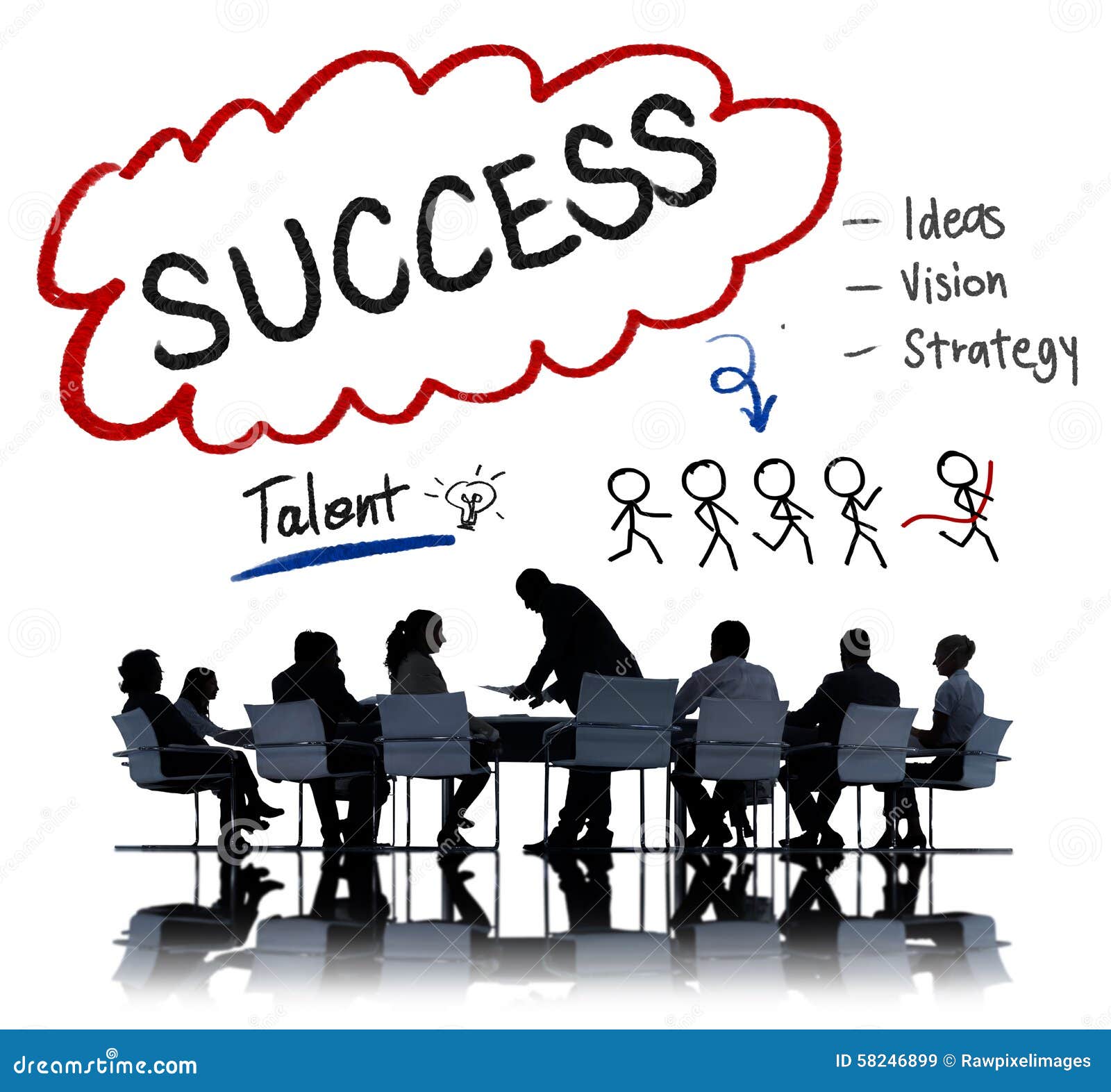 Success Talent Vision Strategy Goals Concept Stock Image - Image of ...