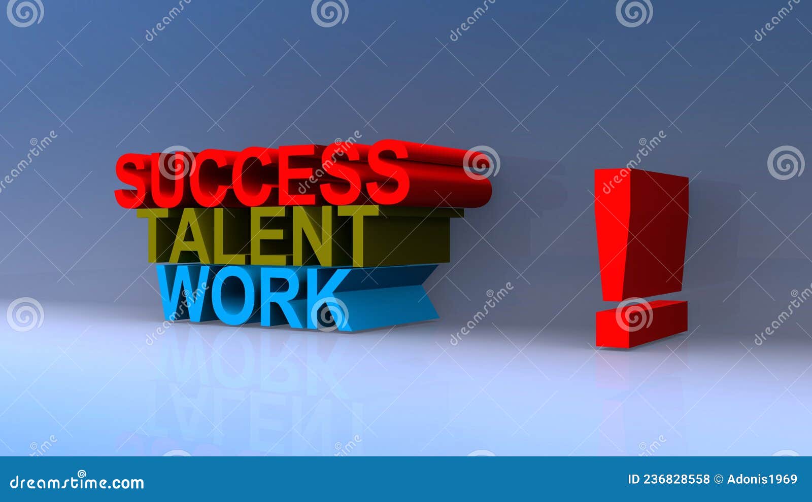 Success Talent Work on Blue Stock Illustration - Illustration of ...