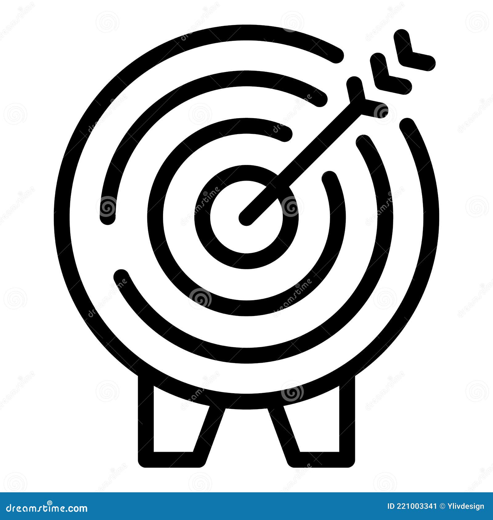 Success Target Icon, Outline Style Stock Vector - Illustration of ...