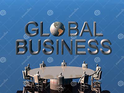 The Success Team in Global Conference. Stock Illustration ...