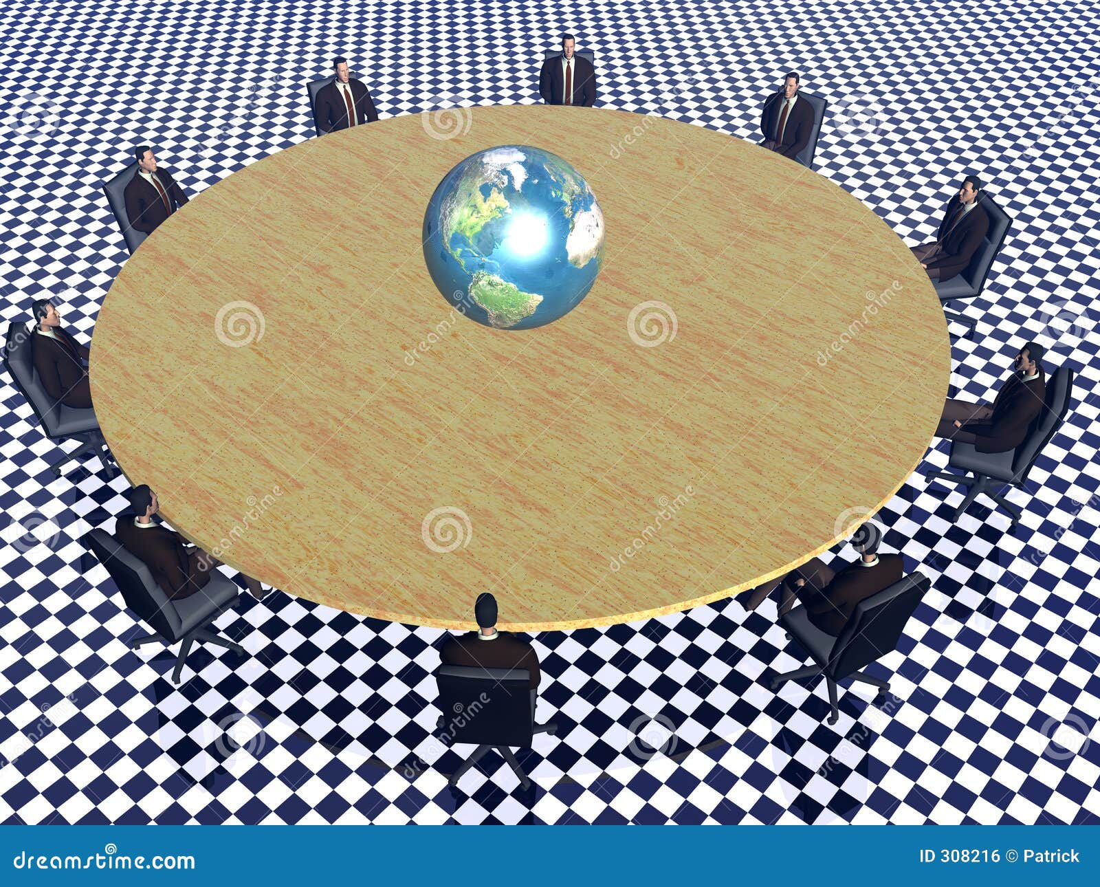 The Success Team in World Wide Conference. Stock Illustration ...