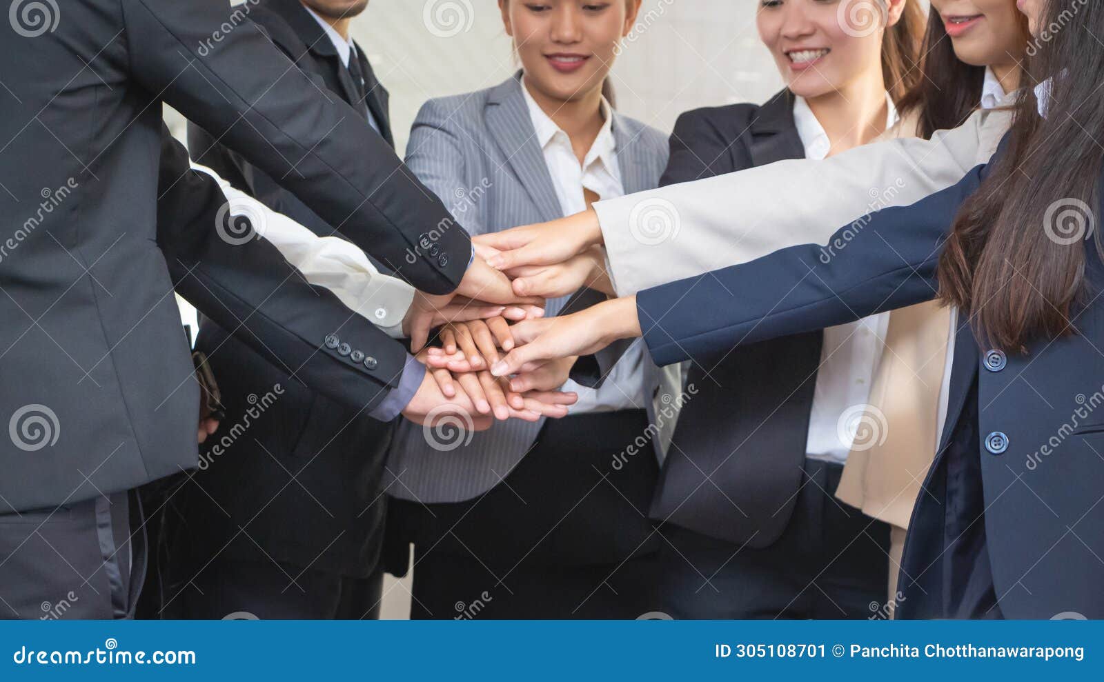 Success Teamwork Concepts, Business People Joining Hands Stock Image ...